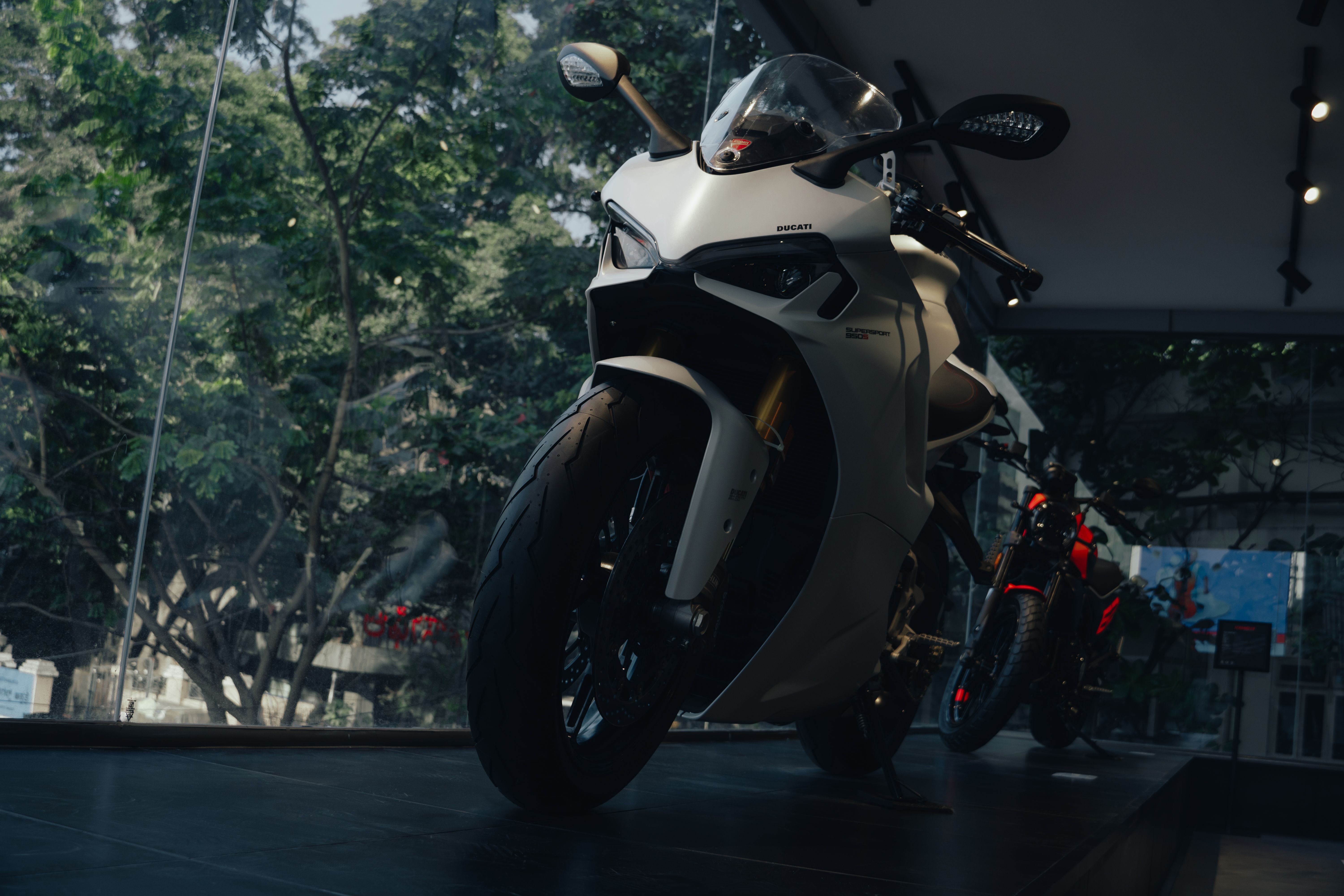 Sleek Ducati Motorcycle Display in Bengaluru · Free Stock Photo