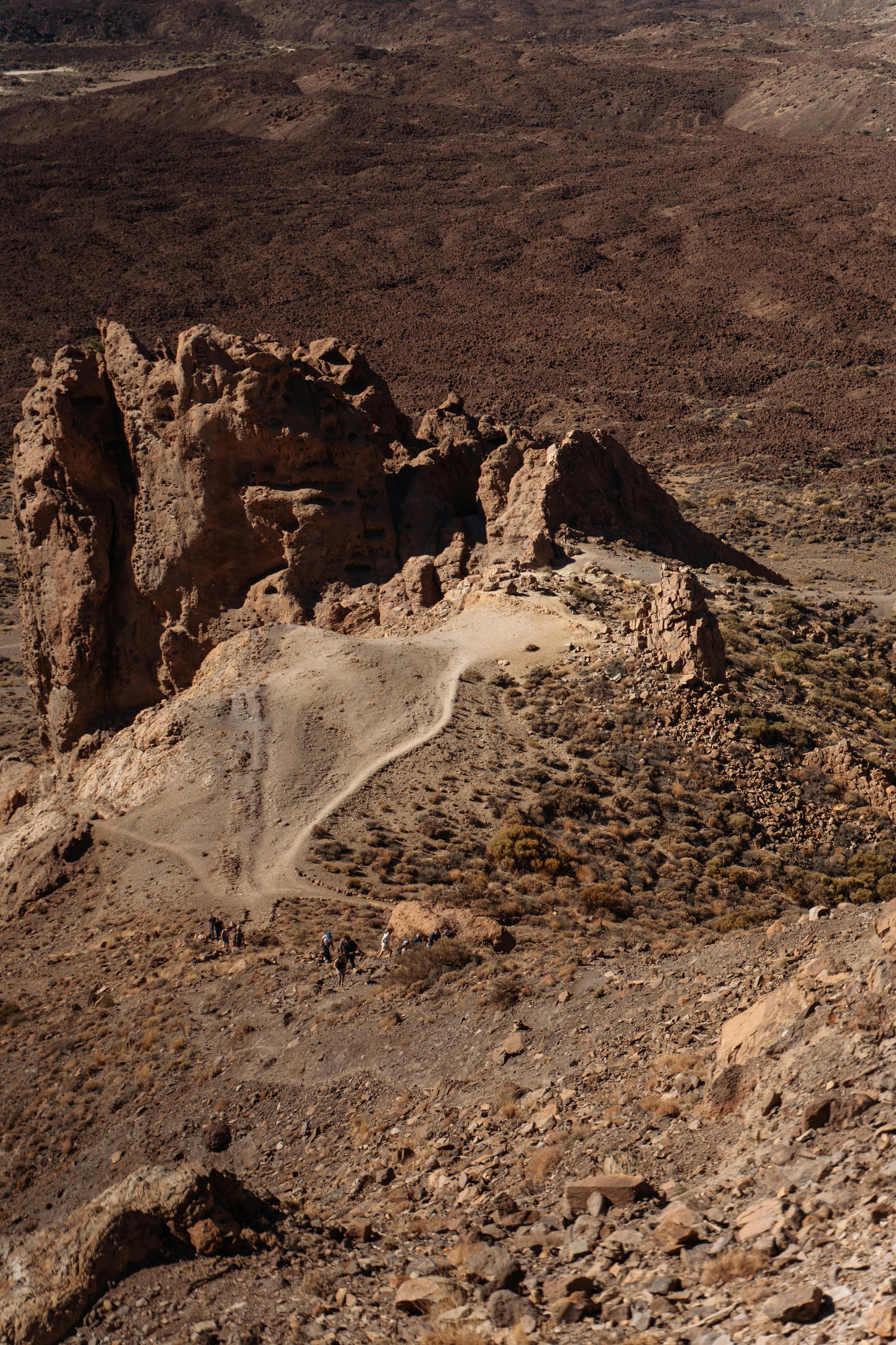 Aerial View of Rugged Terrain in Canary Islands · Free Stock Photo