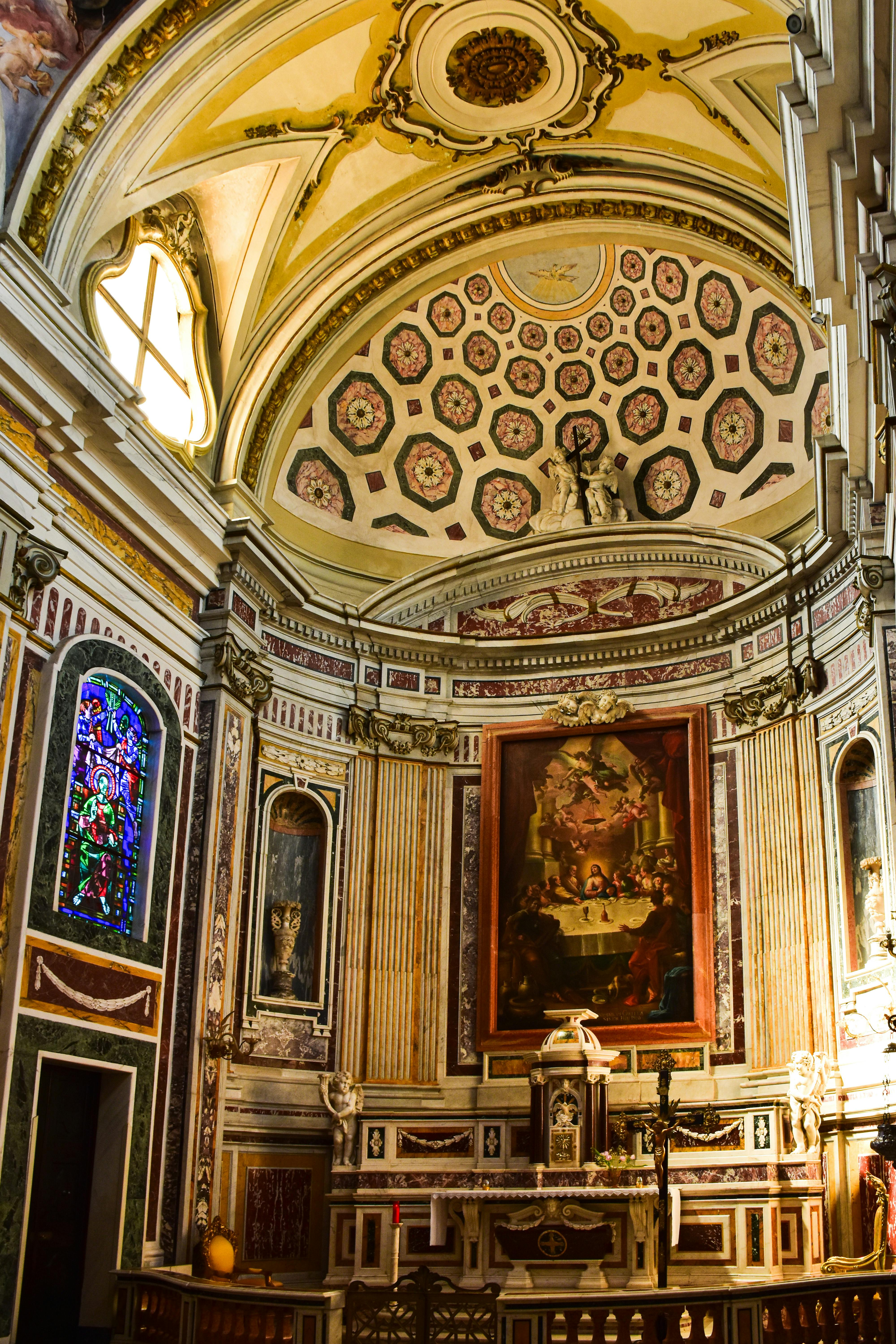 Intricate Italian Church Interior Design · Free Stock Photo