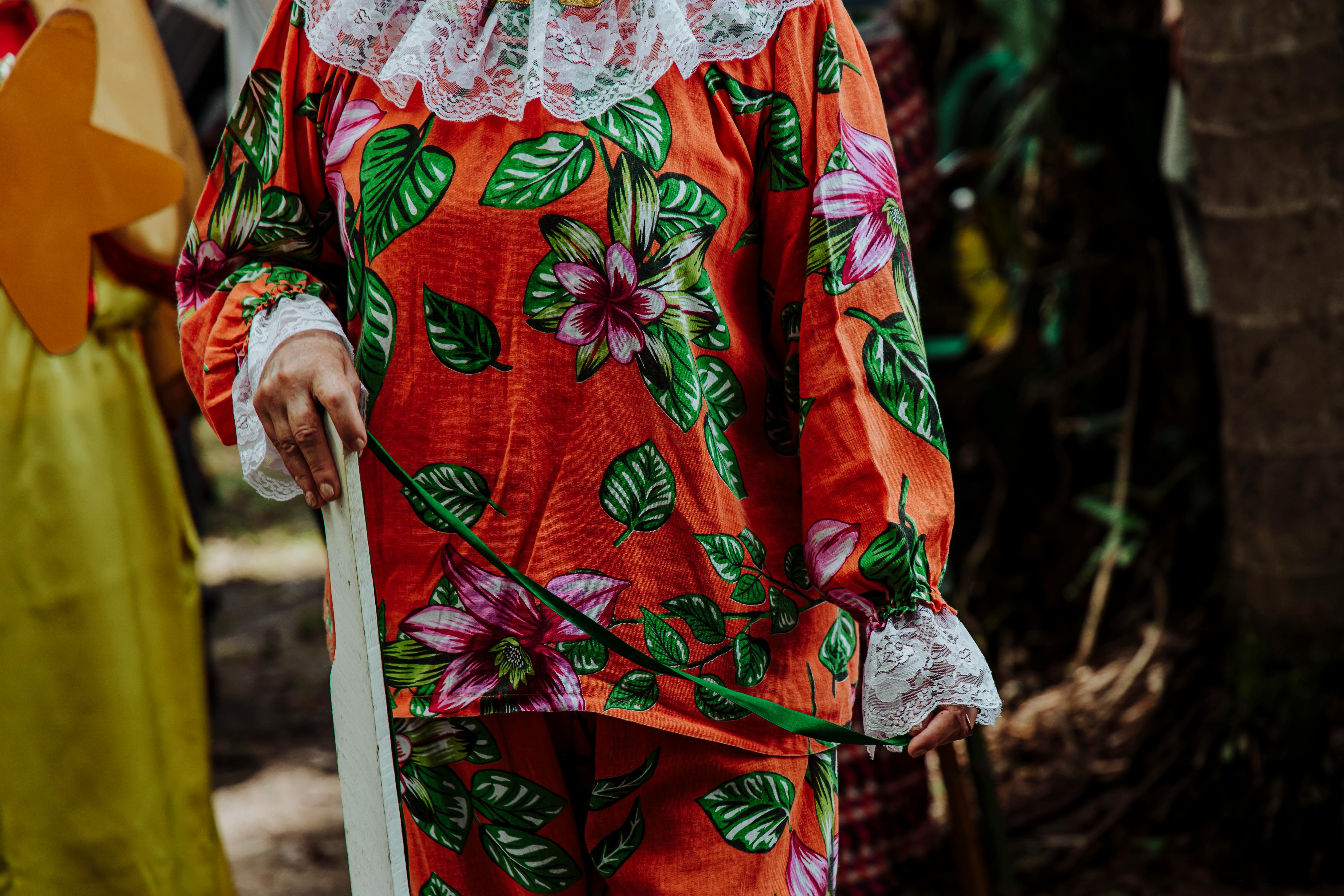 Vibrant Floral Attire at Brazilian Festival · Free Stock Photo