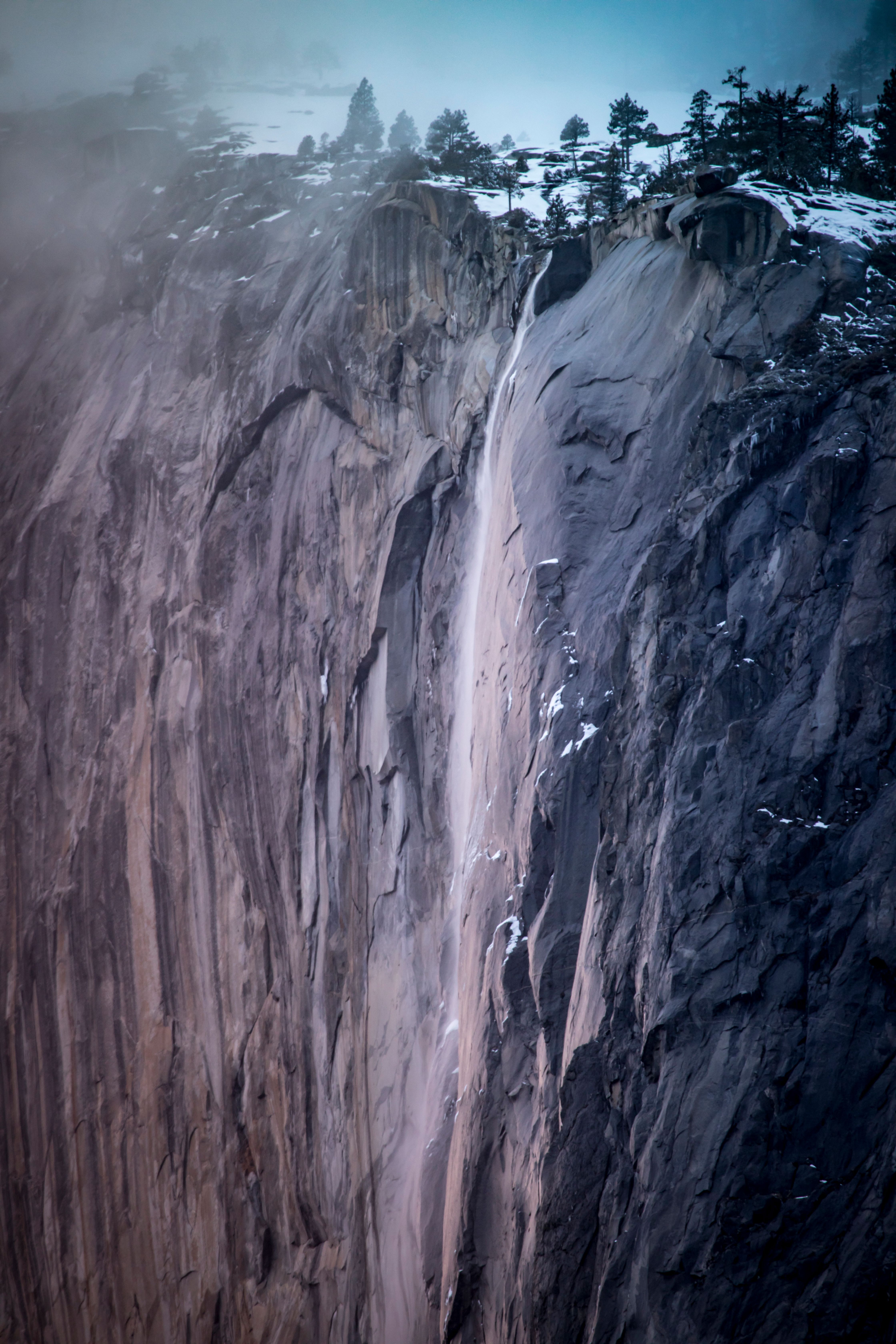 Stunning Yosemite Granite Cliff in Winter · Free Stock Photo