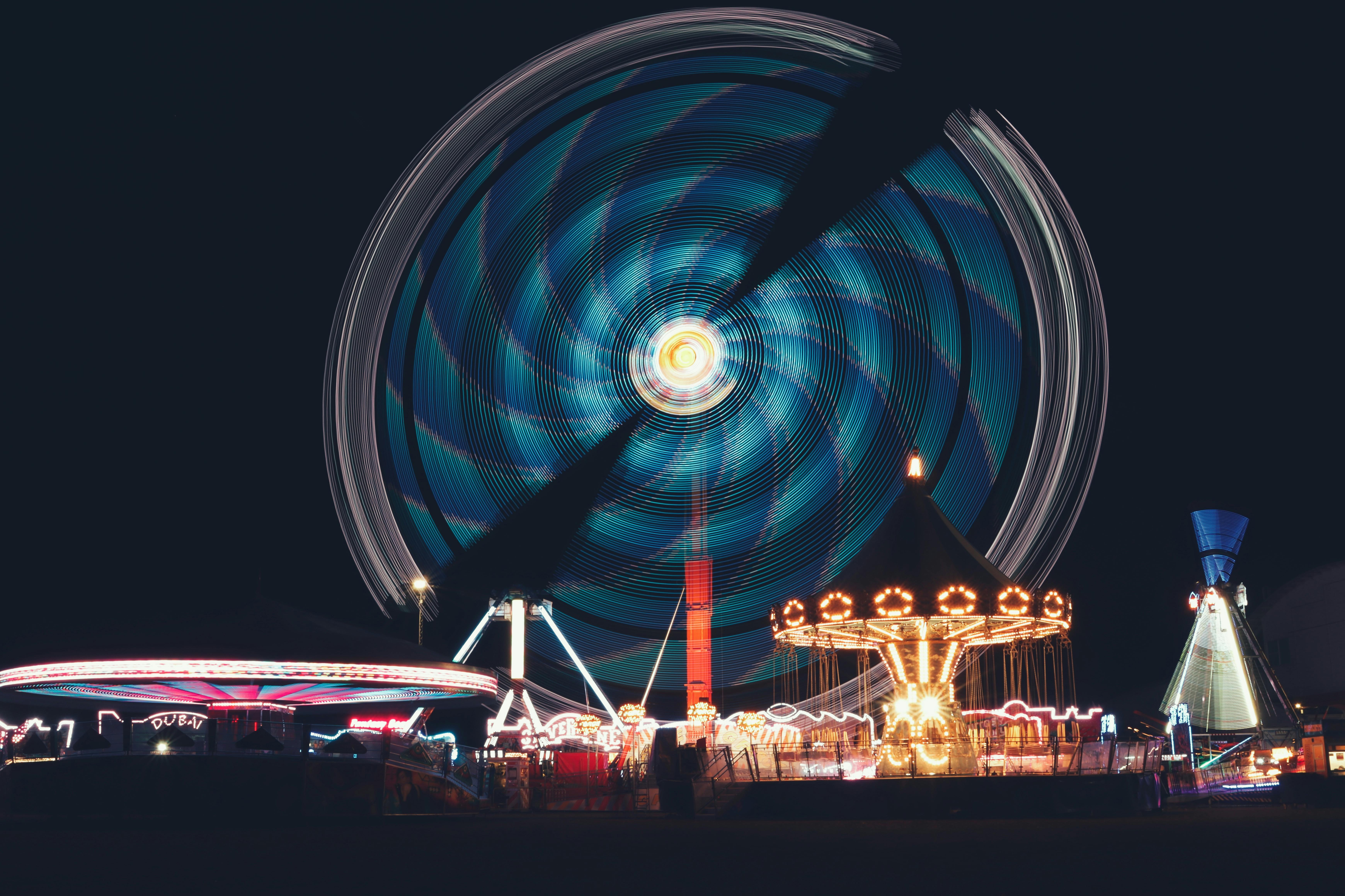 Colorful Ferris Wheel at Night in Jönköping · Free Stock Photo