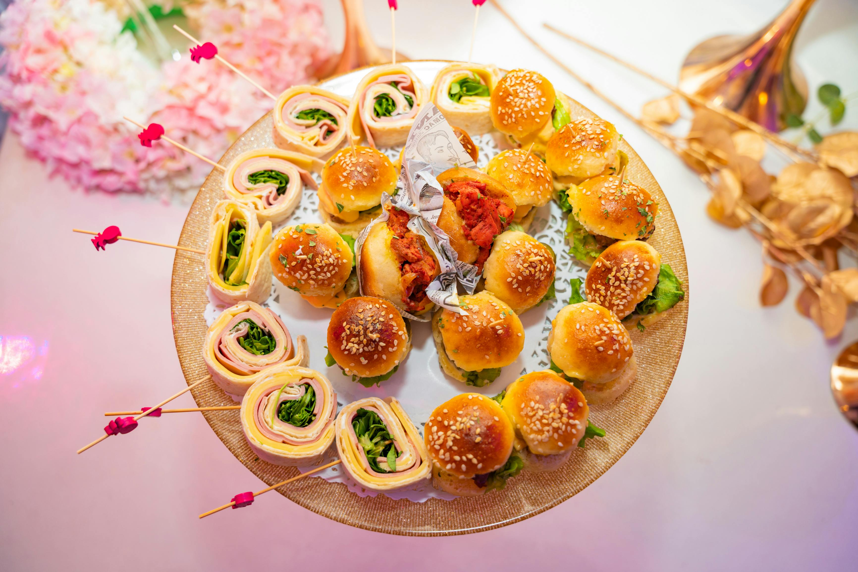 Delicious Platter of Mini Sandwiches and Wraps · Free Stock Photo