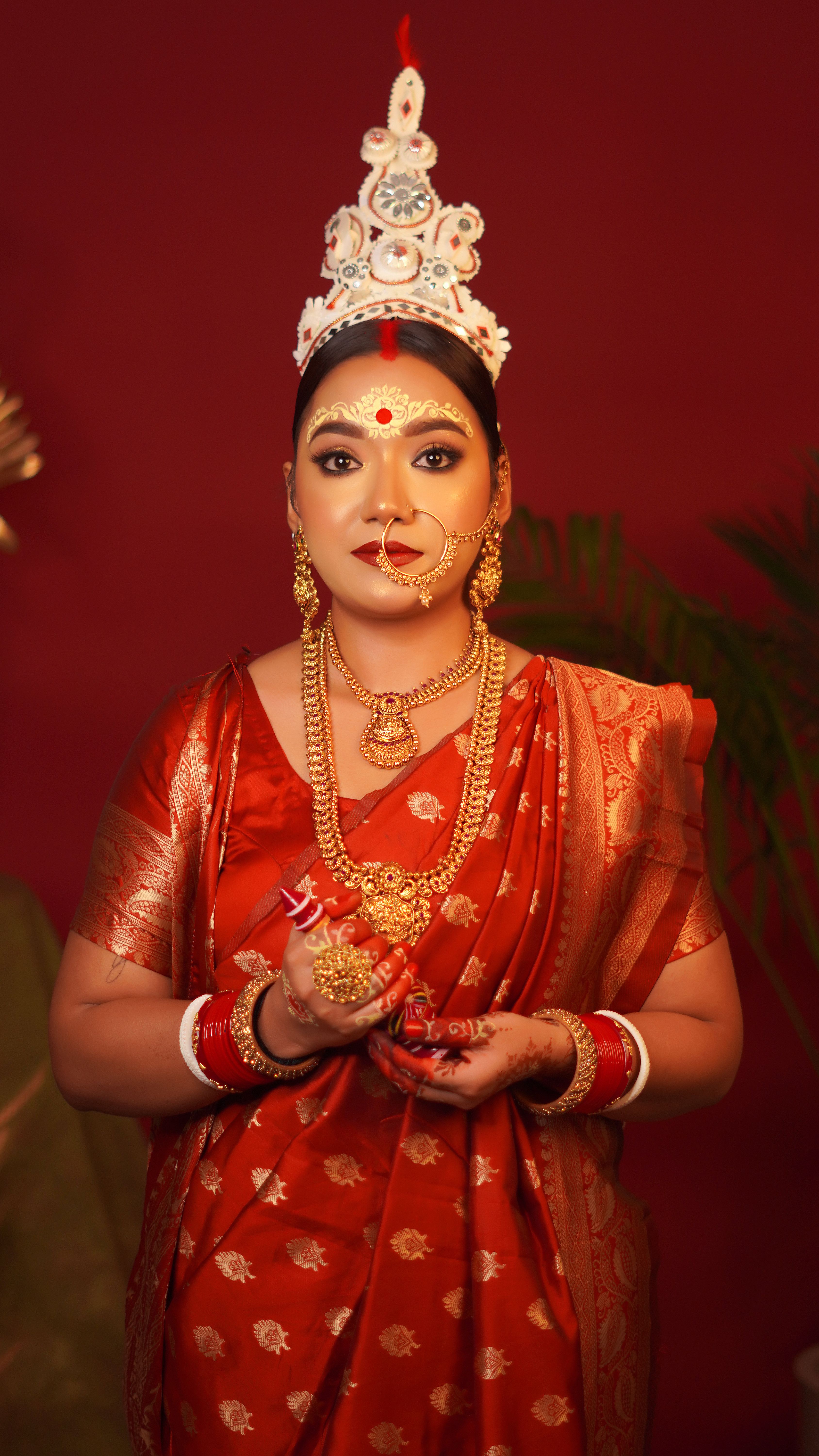 Bengali Bride in Traditional Wedding Attire · Free Stock Photo