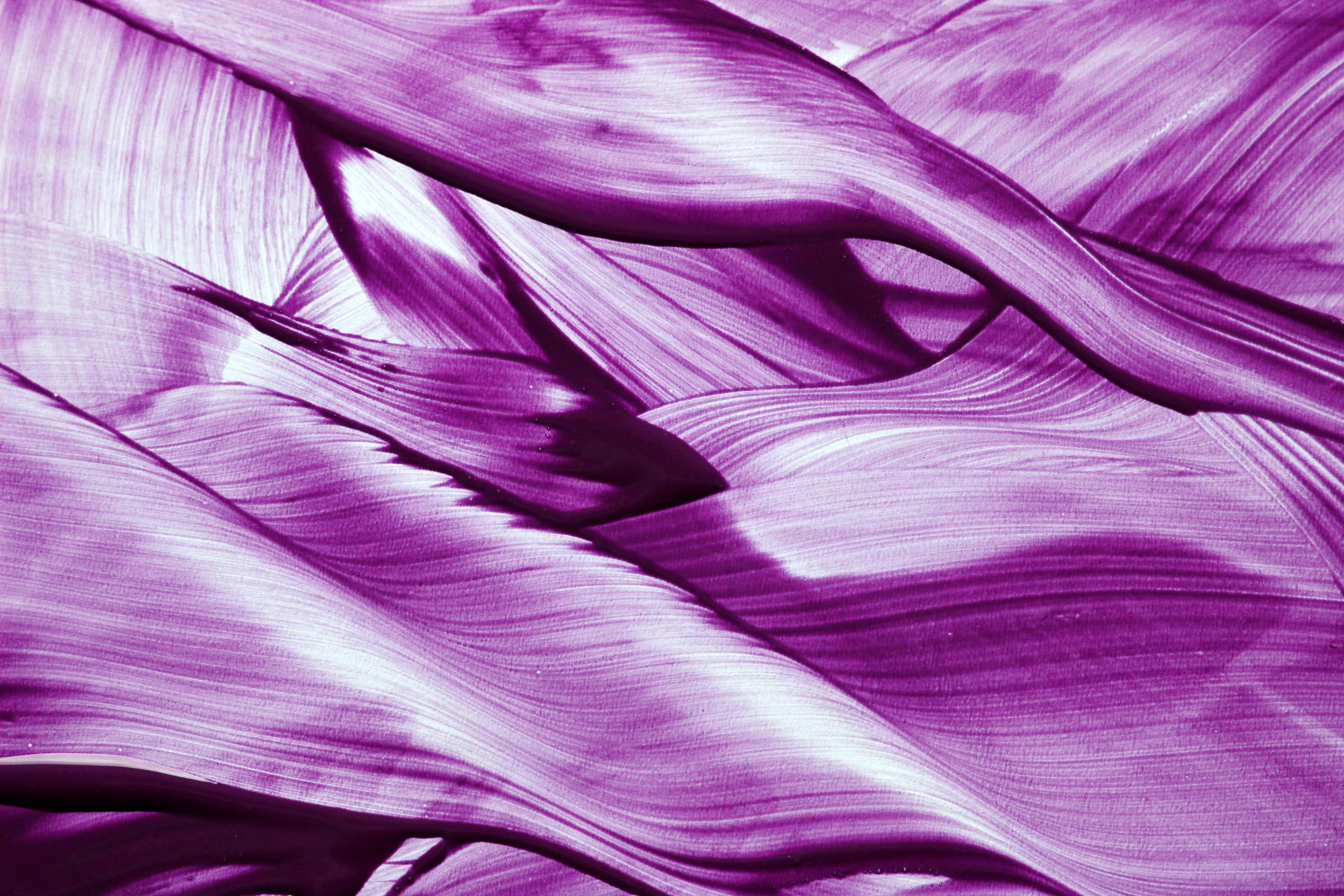 Abstract Purple Waves Painting Texture · Free Stock Photo