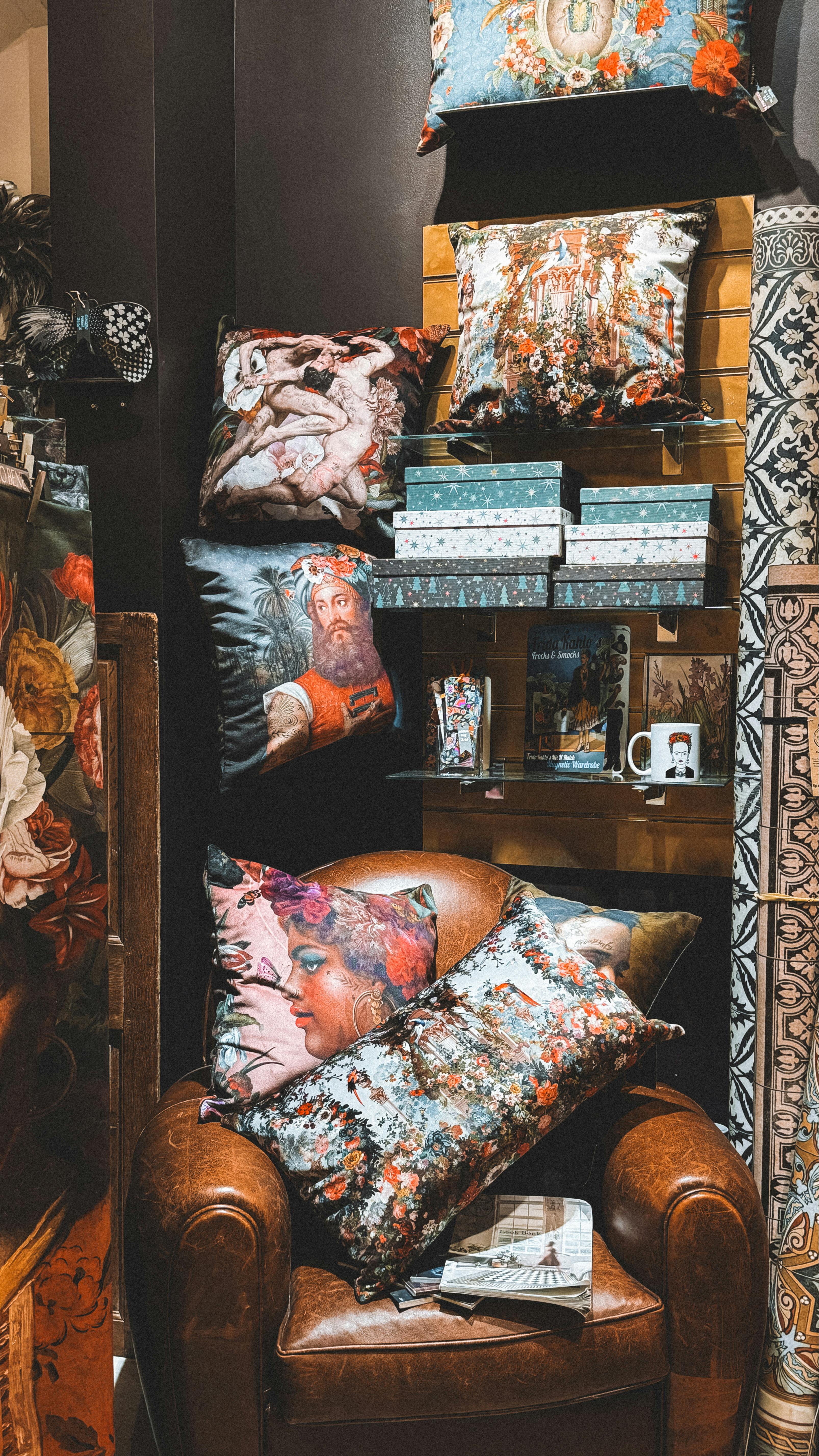 Artistic Cushions Display in Cozy Interior Setting · Free Stock Photo