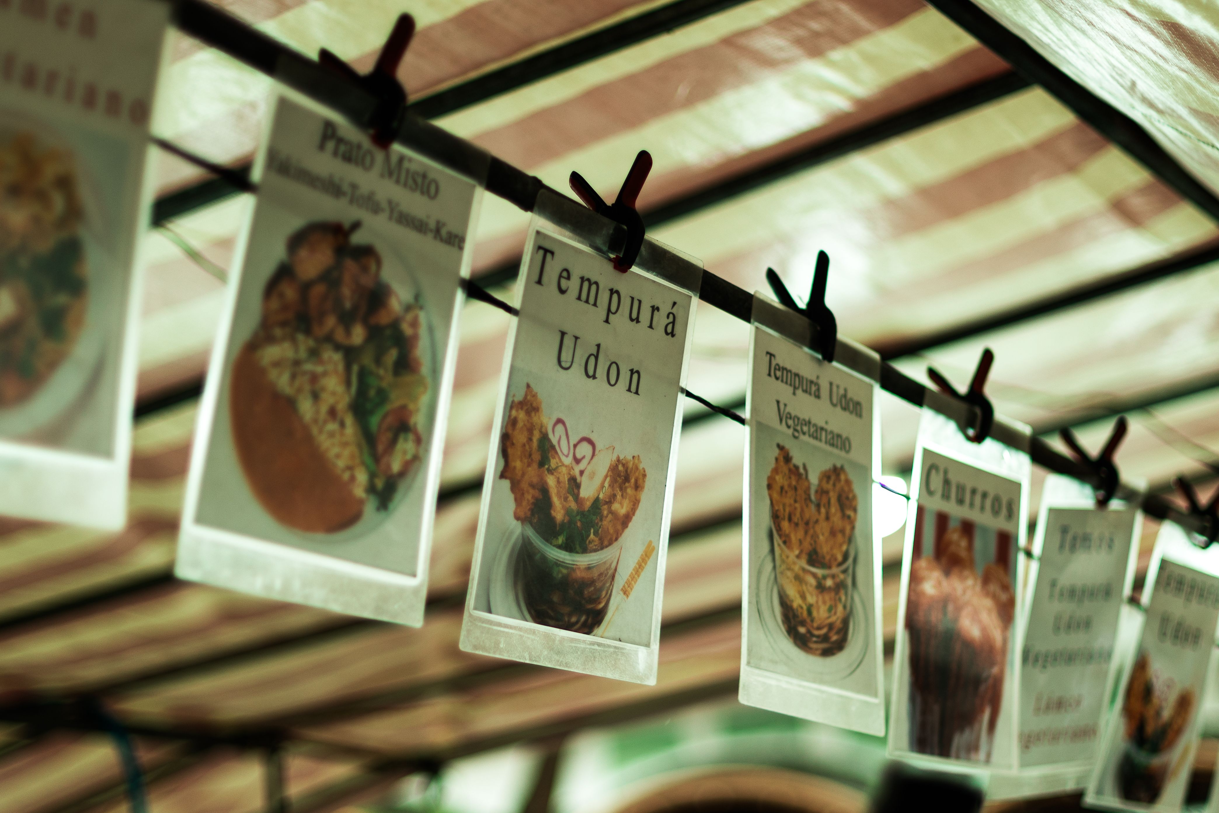 Menus Hanging at a São Paulo Food Stand · Free Stock Photo