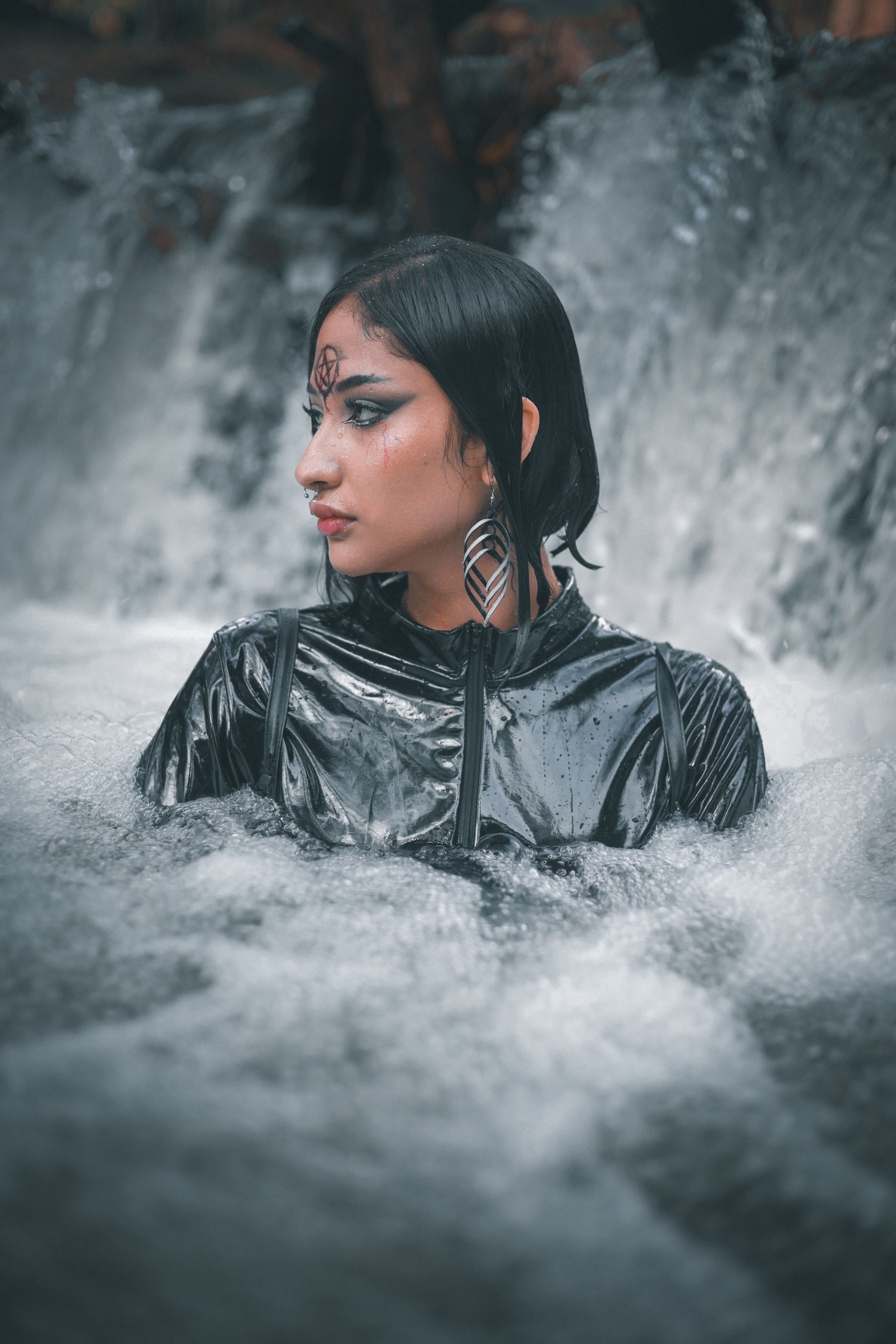Artistic Portrait of Woman in Waterfall · Free Stock Photo
