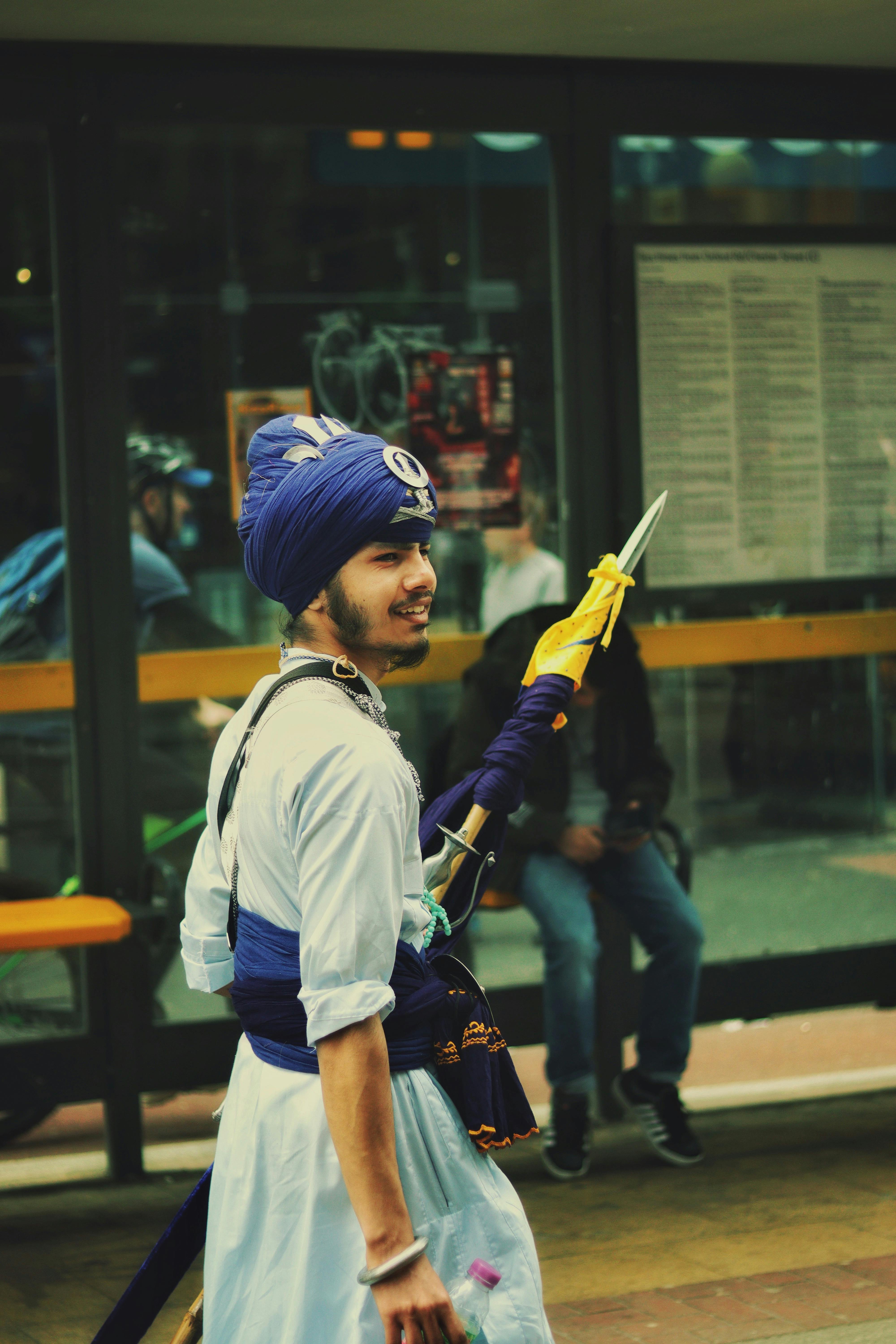 Sikh Nihang Warrior in Manchester Street Parade · Free Stock Photo