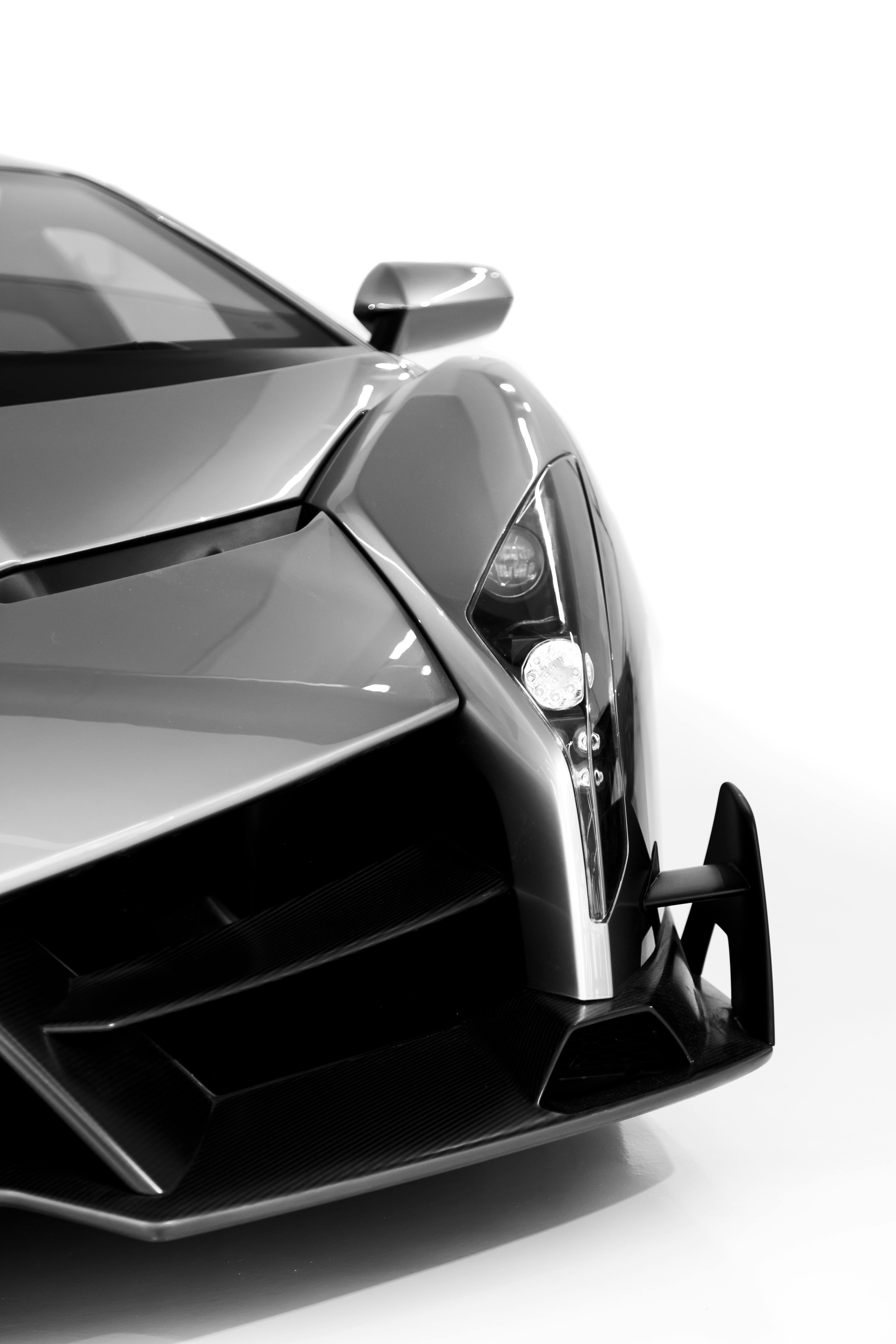 Close-up of Luxury Sports Car Front Design · Free Stock Photo