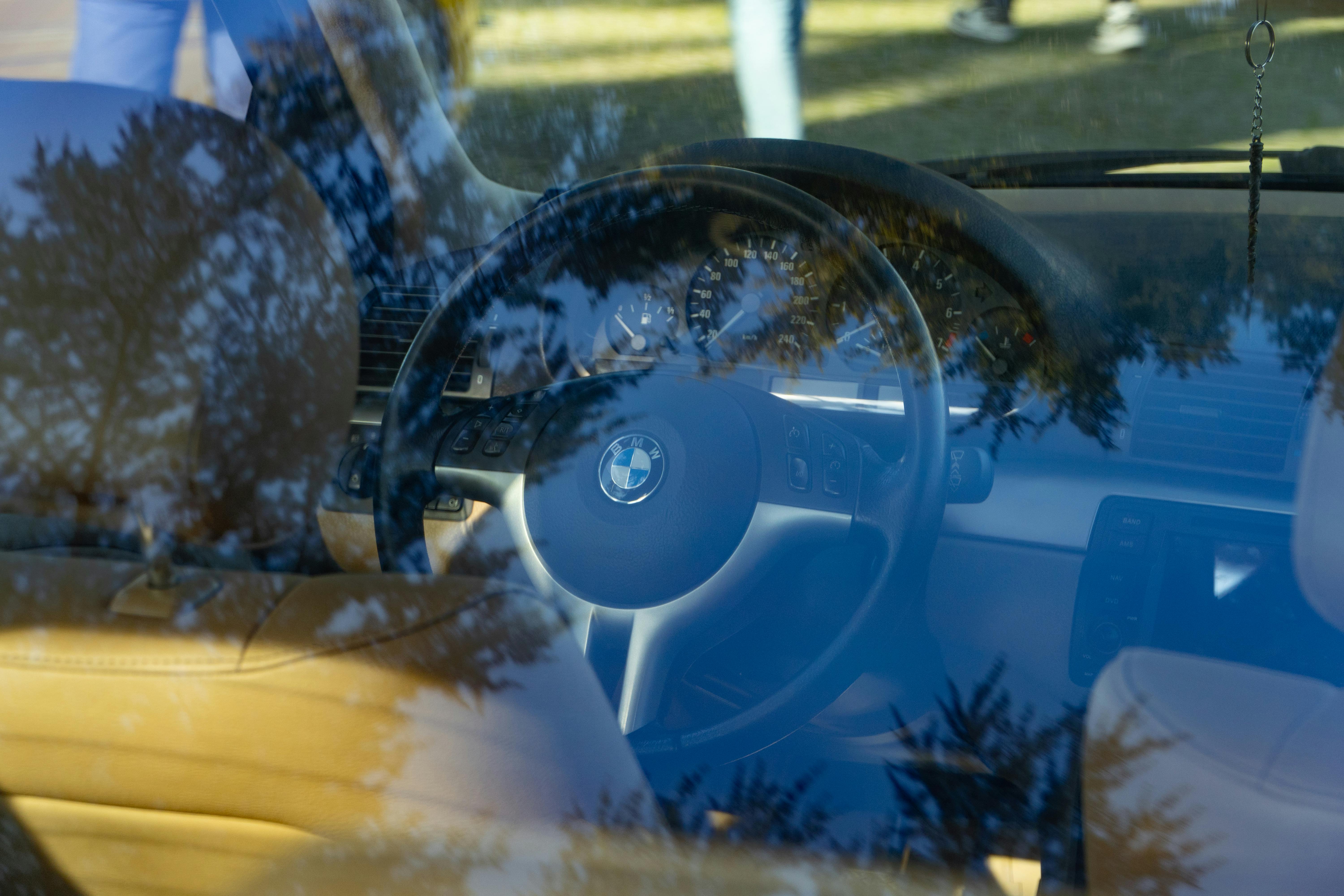 Reflections on a Car Windshield with Nature · Free Stock Photo