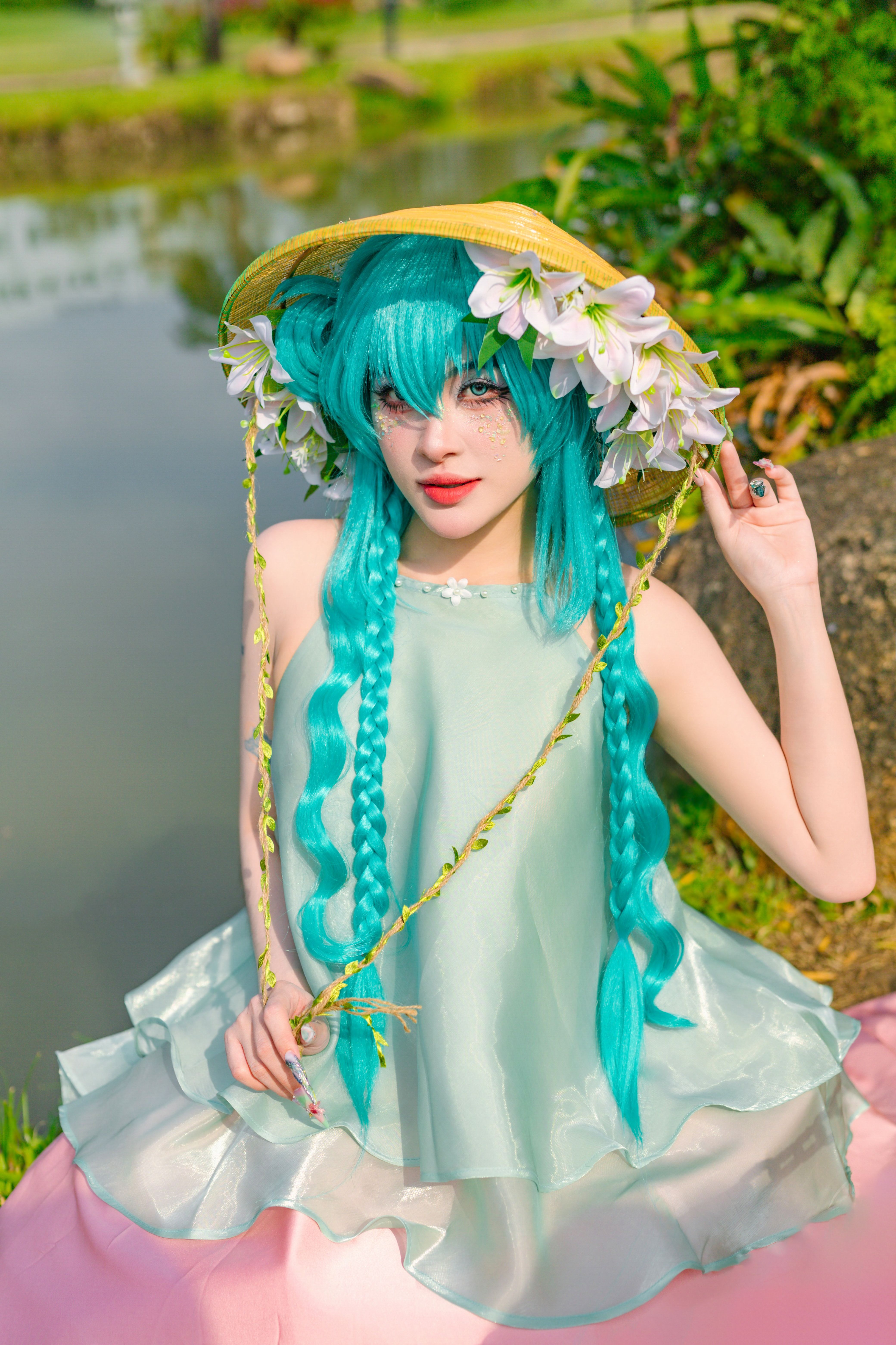 Vibrant Cosplay Character by Riverbank · Free Stock Photo