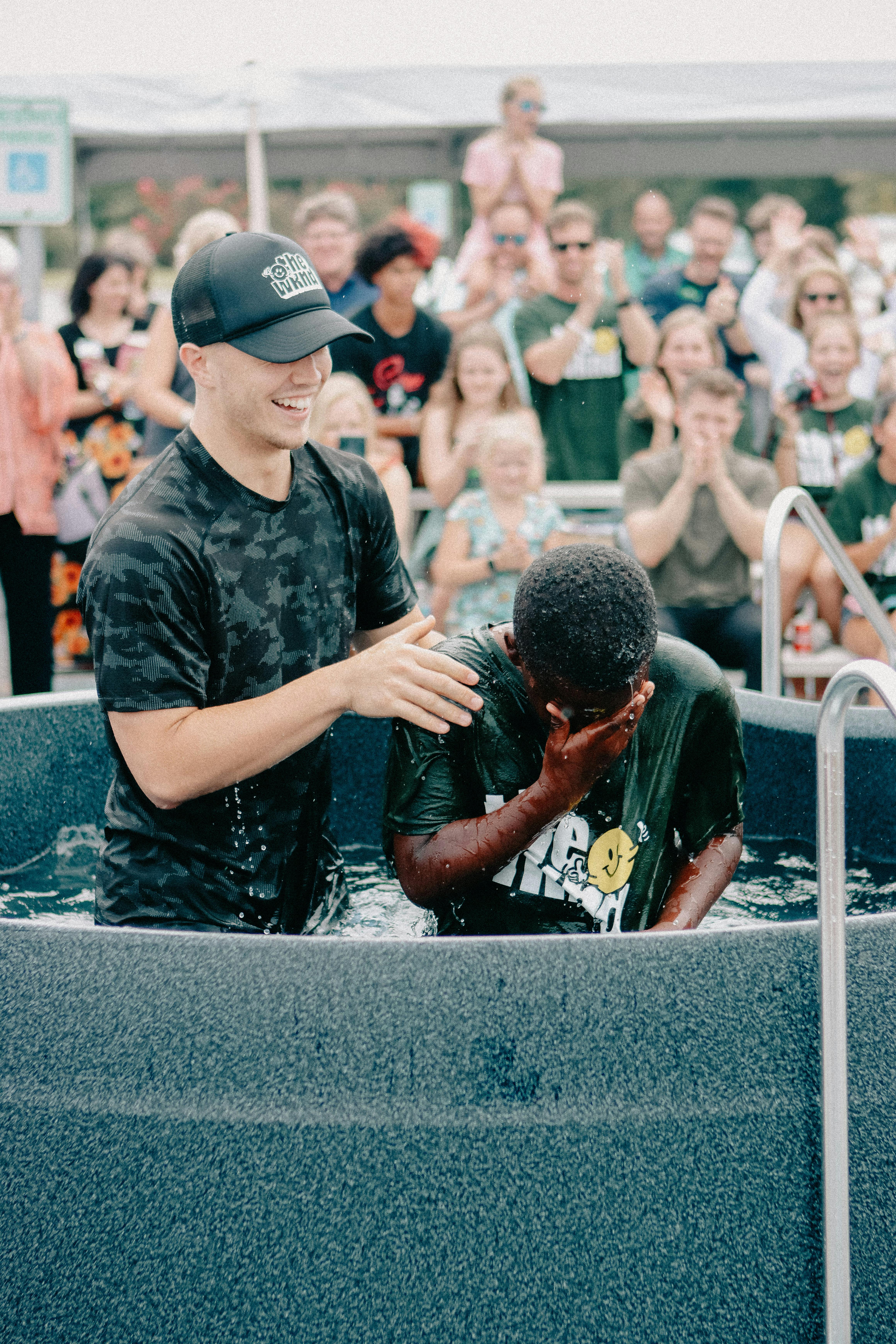 Outdoor Christian Baptism Celebration Event · Free Stock Photo