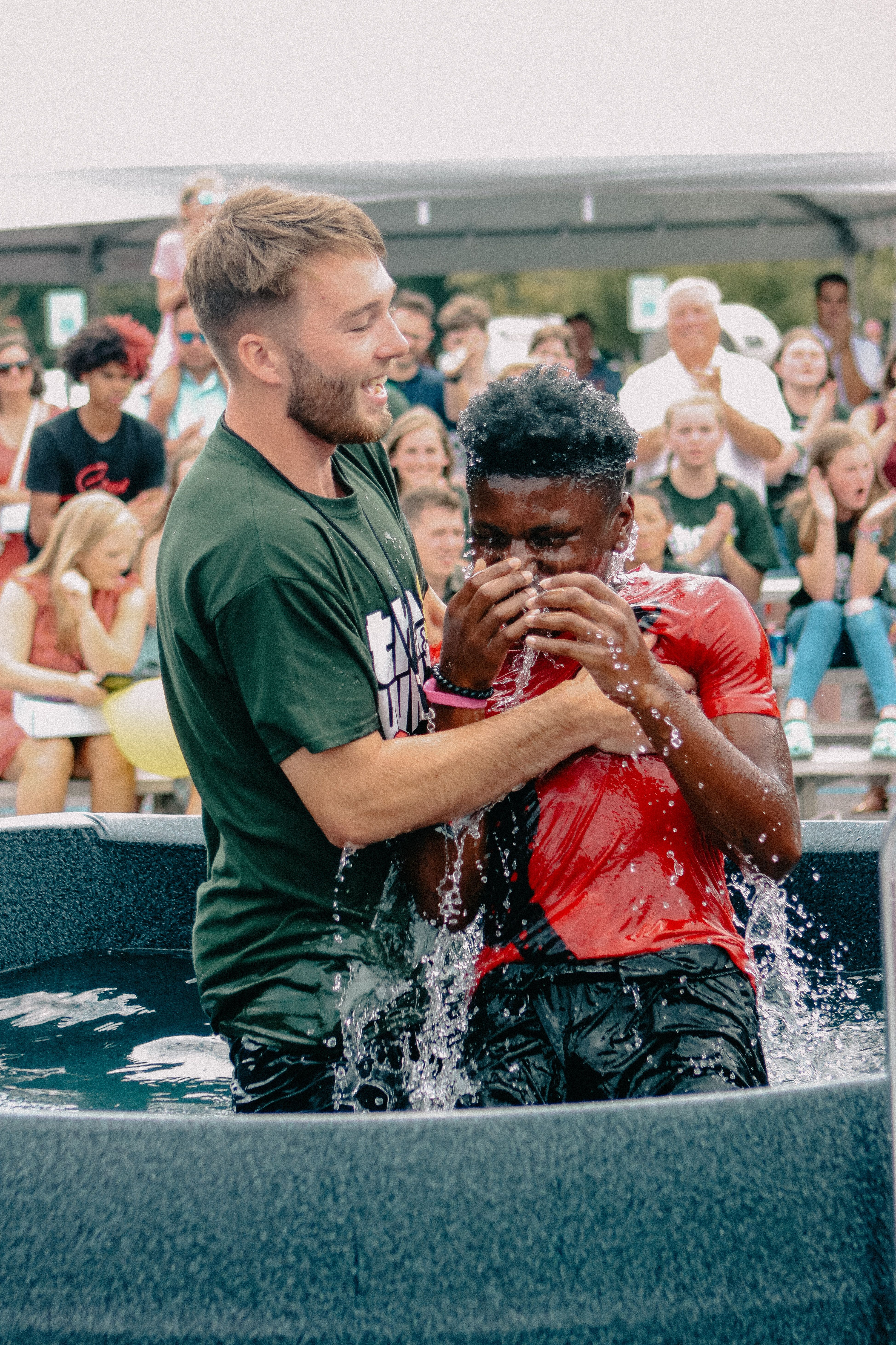 Joyful Outdoor Baptism Ceremony in South Carolina · Free Stock Photo