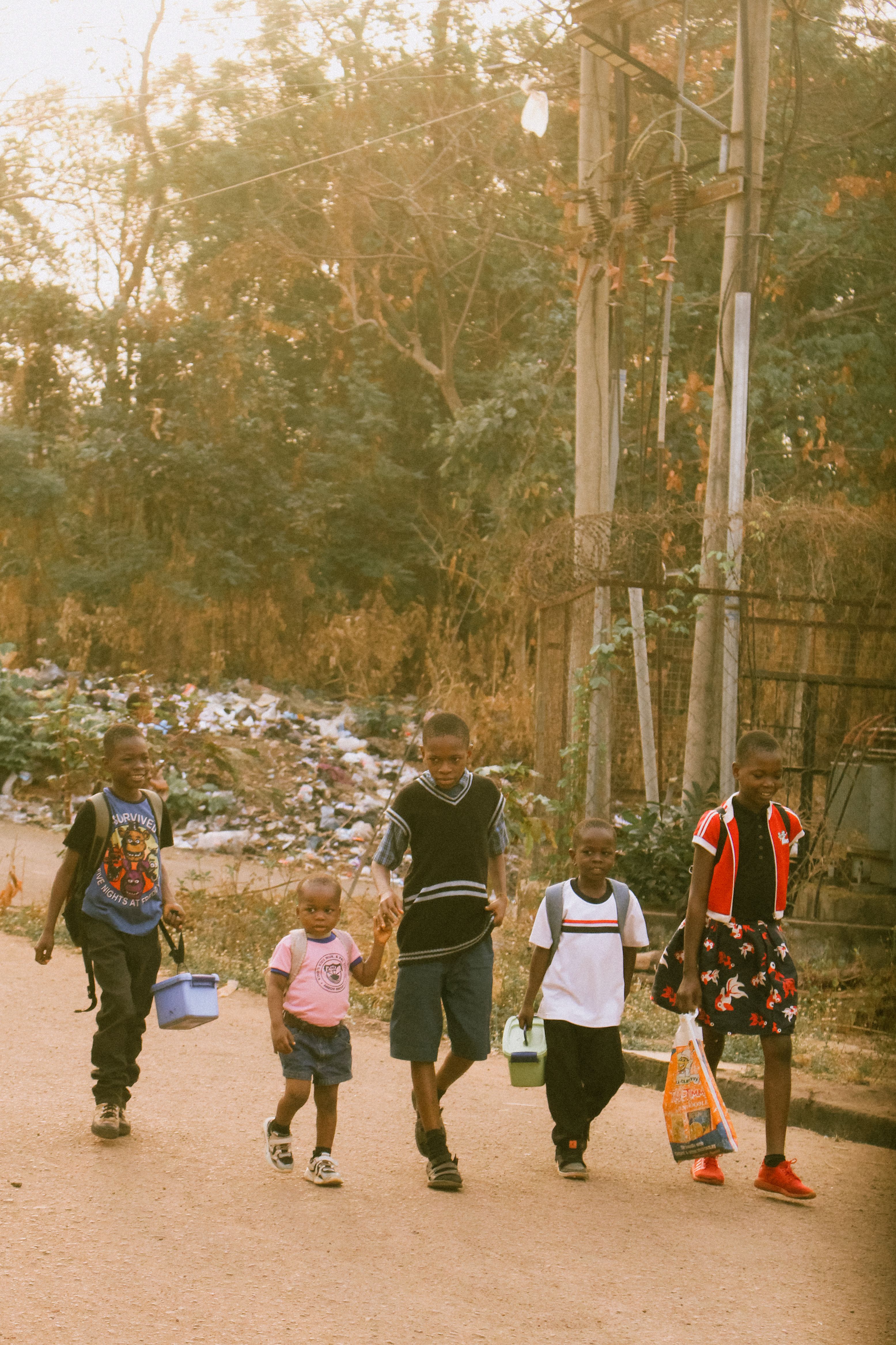 Children Walking Home from School in Enugu · Free Stock Photo