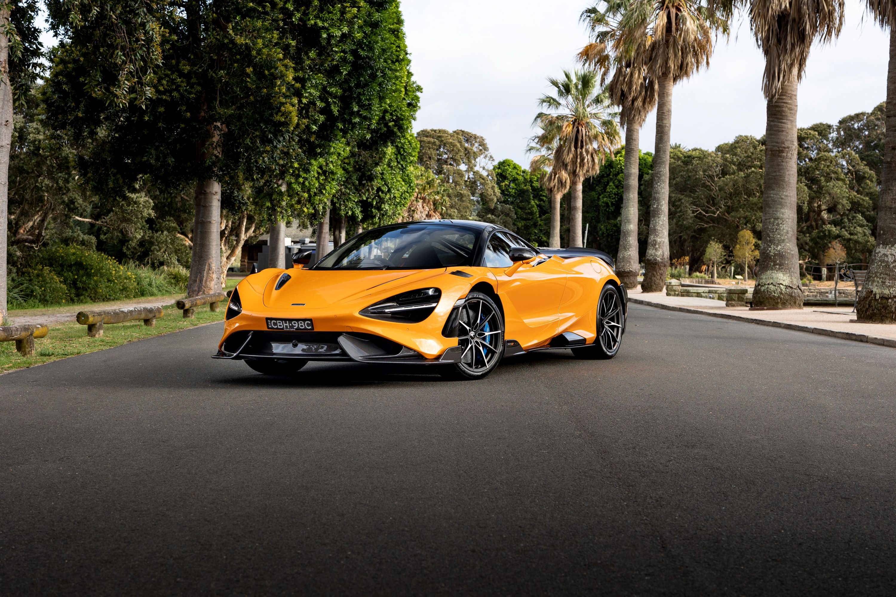 Orange McLaren 765LT on Sydney's Scenic Road · Free Stock Photo