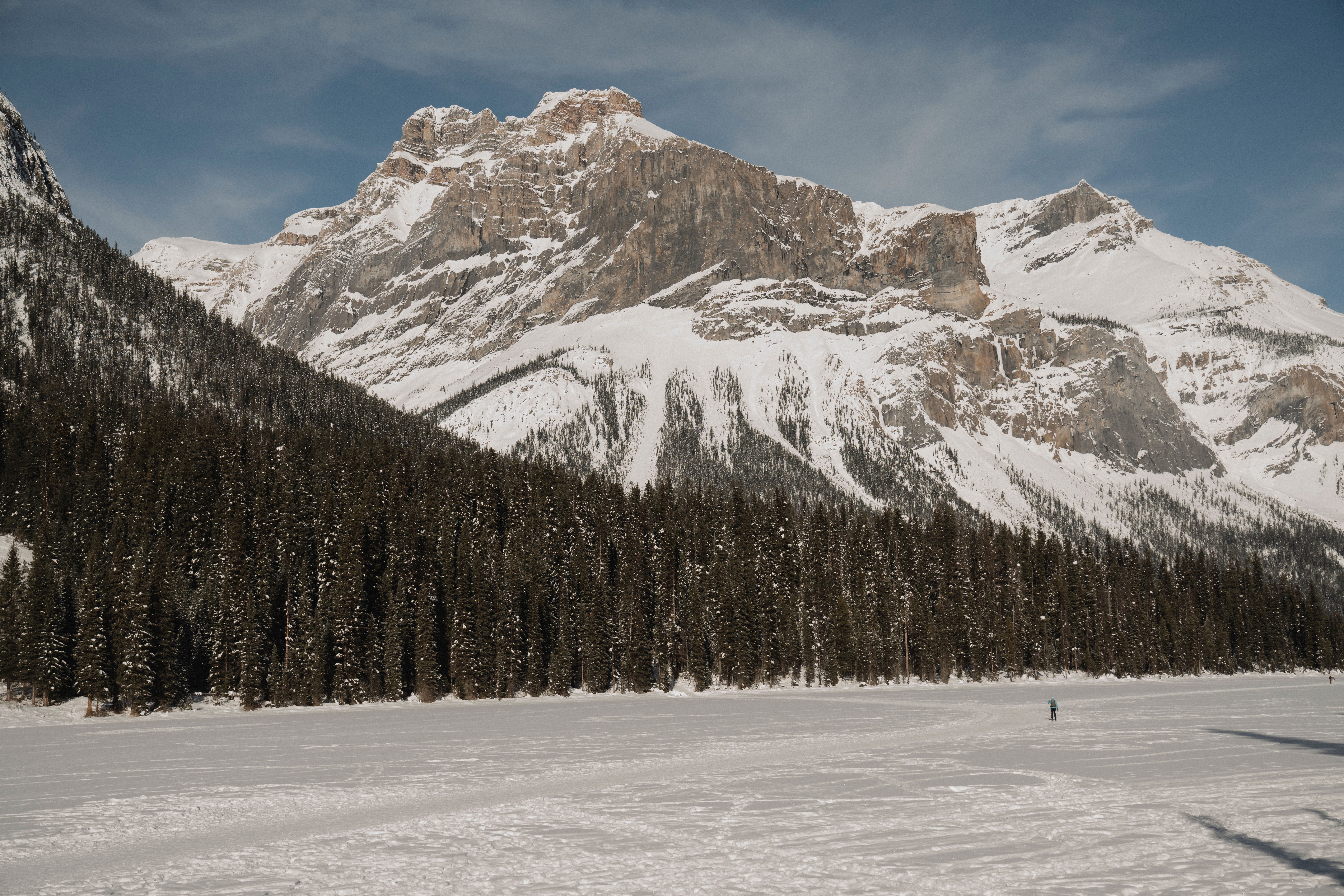 Majestuosa Montaña Cubierta De Nieve En Alberta, Canadá · Foto de stock ...