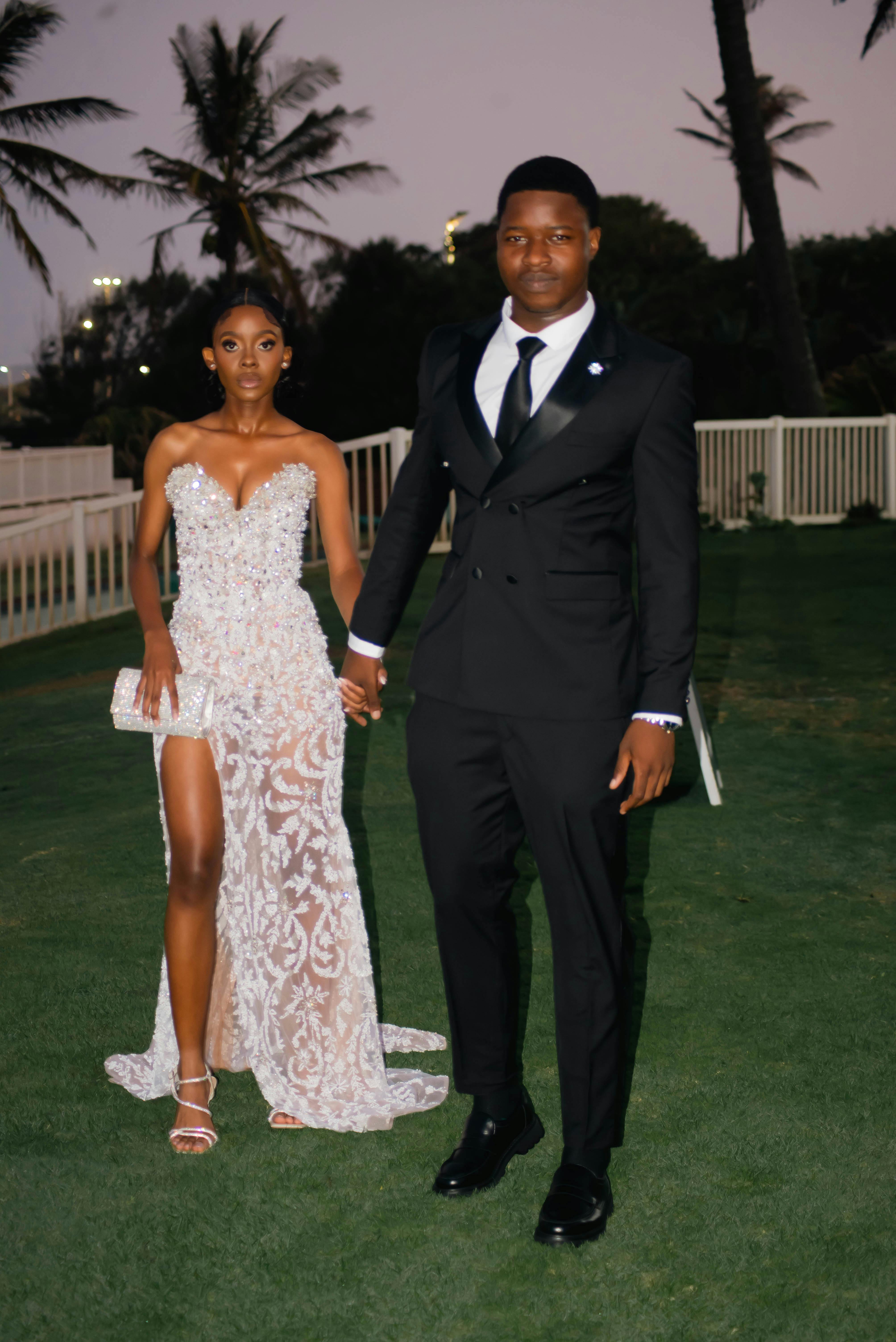 Elegant Evening Prom Night Couple Outdoors · Free Stock Photo