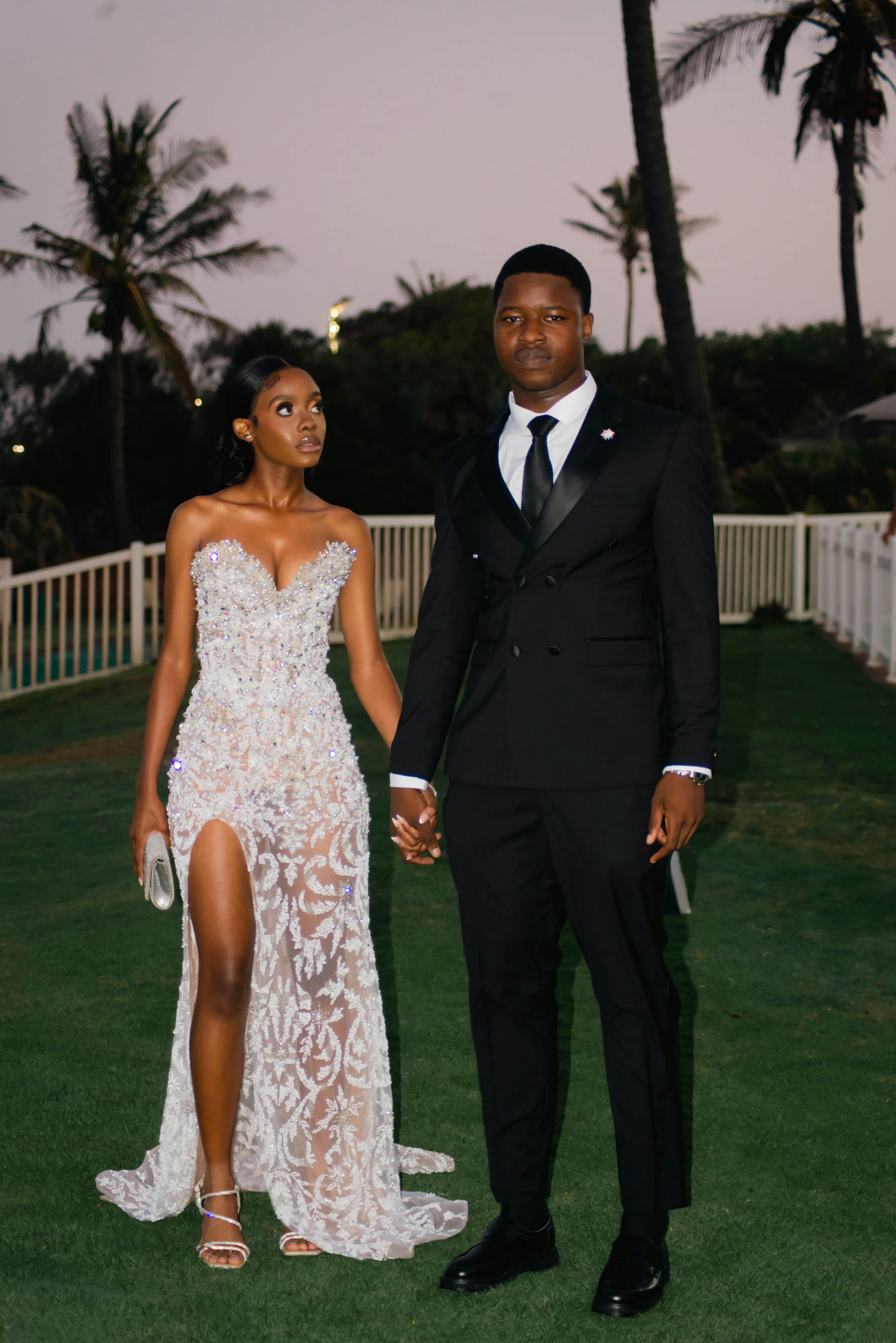 Elegant Evening Couple in Formal Attire · Free Stock Photo