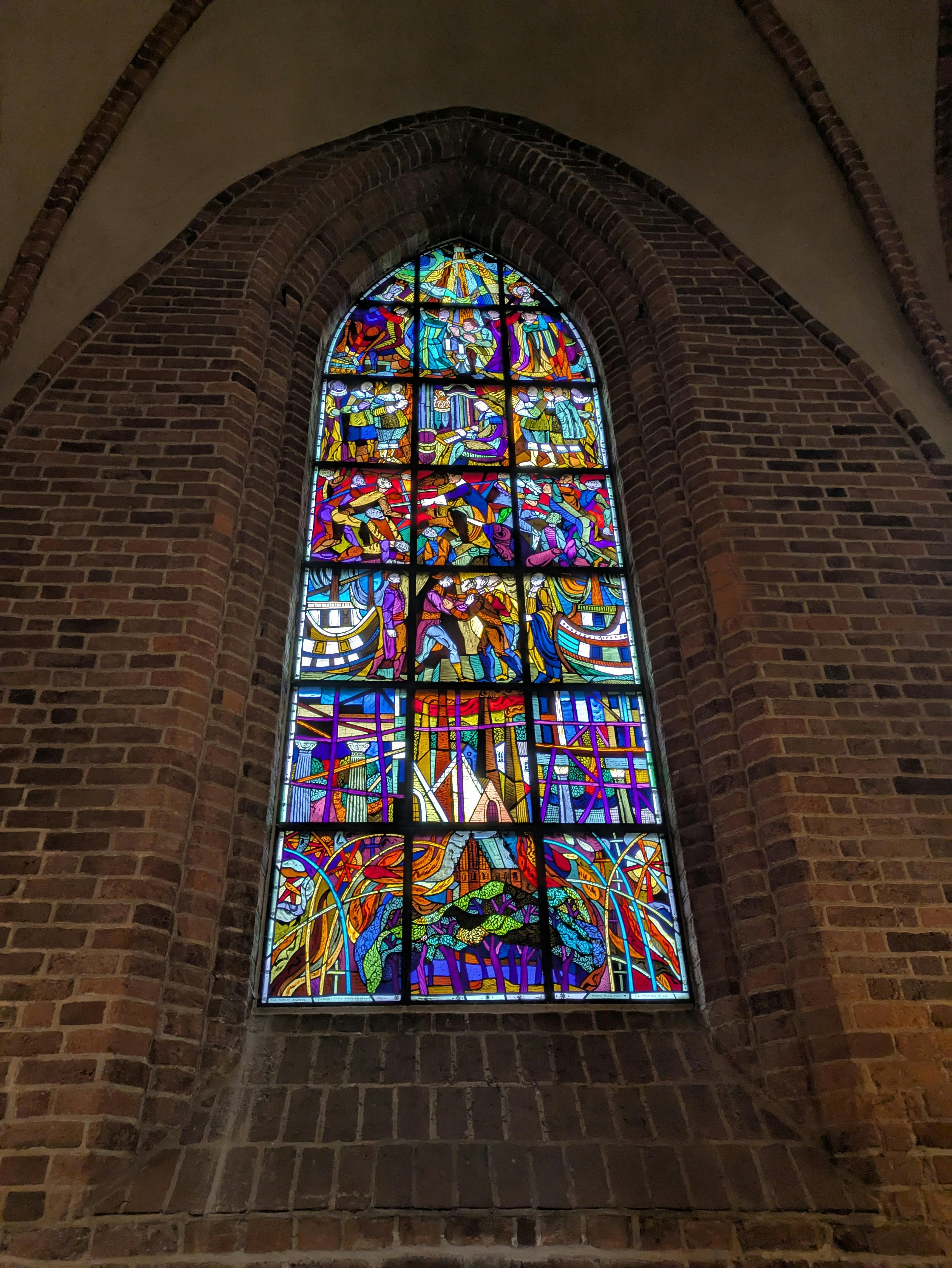 Historic Stained Glass Window with Dramatic Light · Free Stock Photo