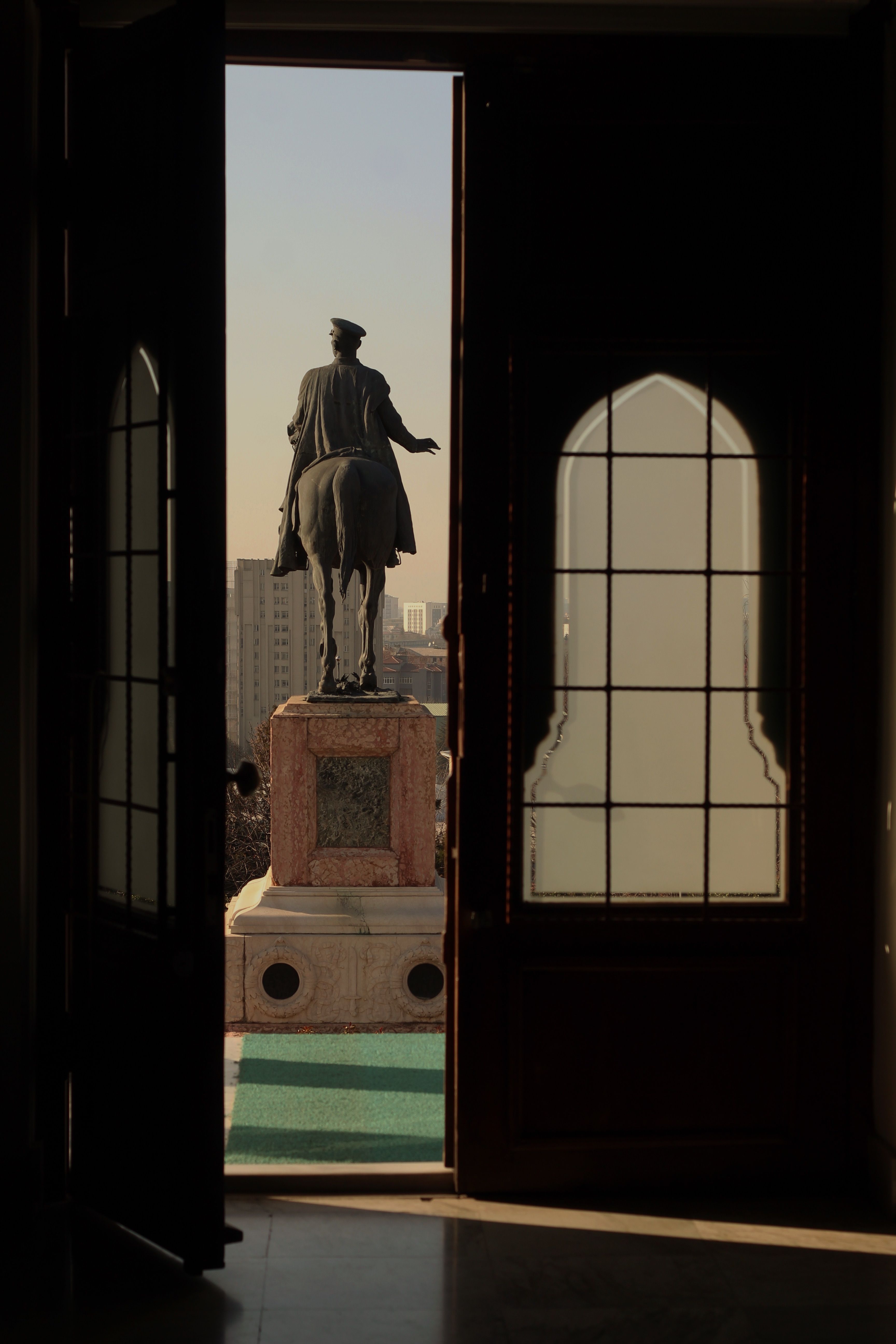 Historic Monument View Through Open Door in Ankara · Free Stock Photo
