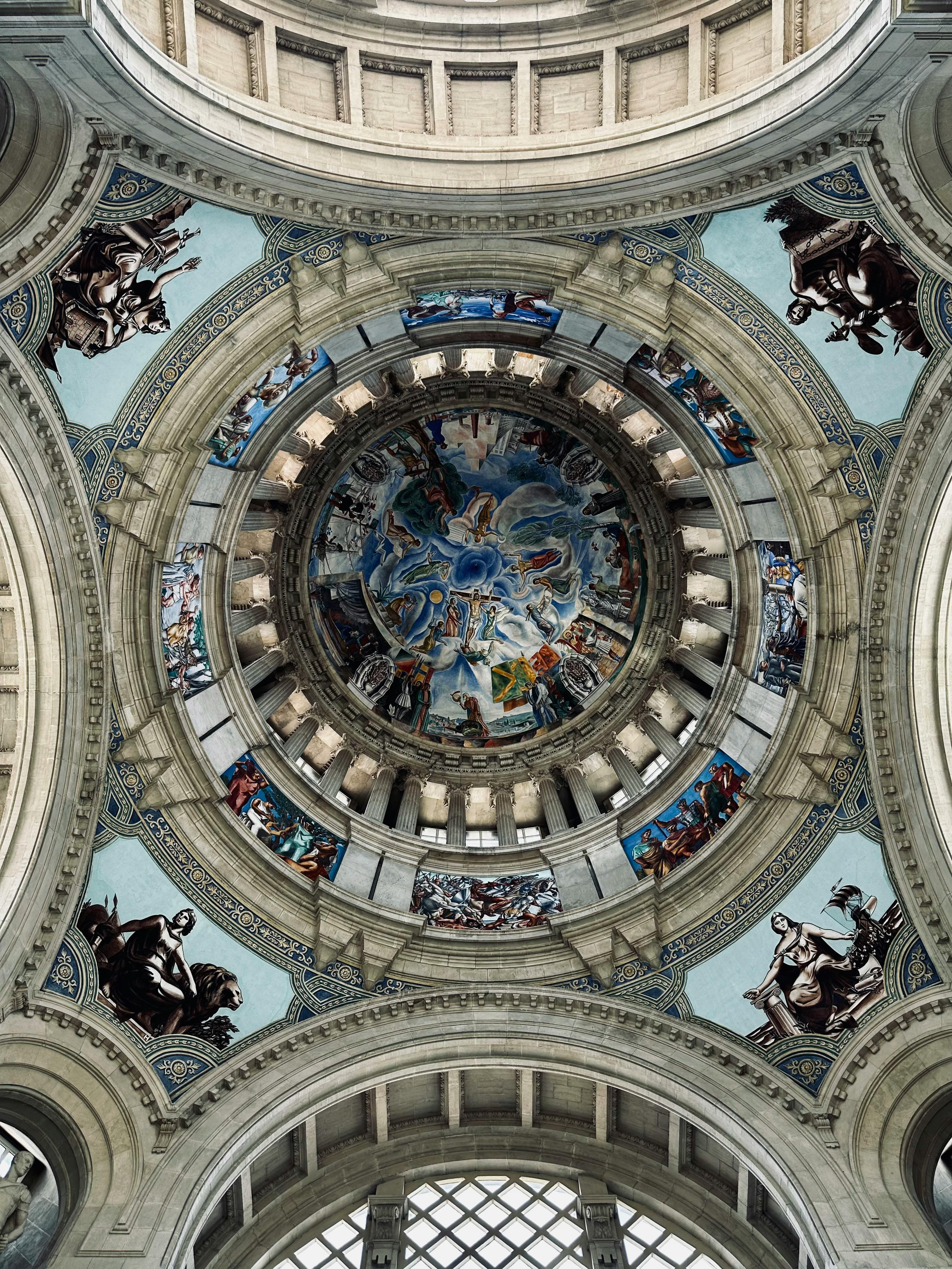 Arquitetura De Teto De Cúpula Pintada Intrincada · Foto profissional ...