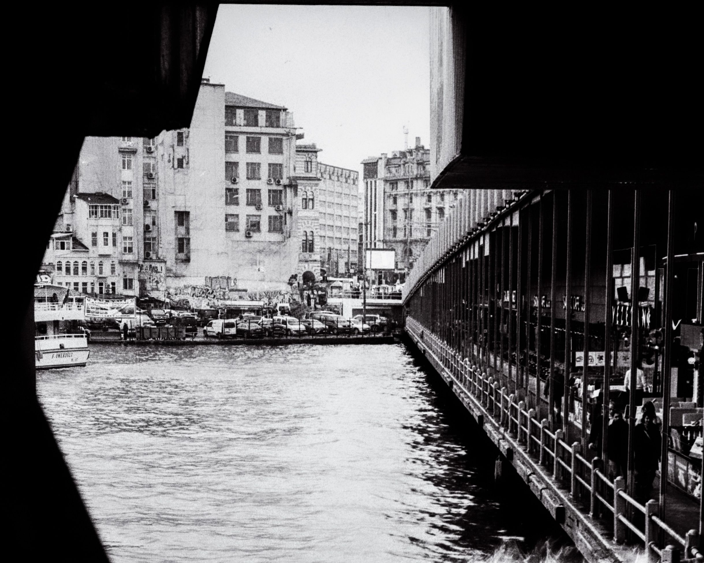 Black and White View of Galata Bridge in Istanbul · Free Stock Photo