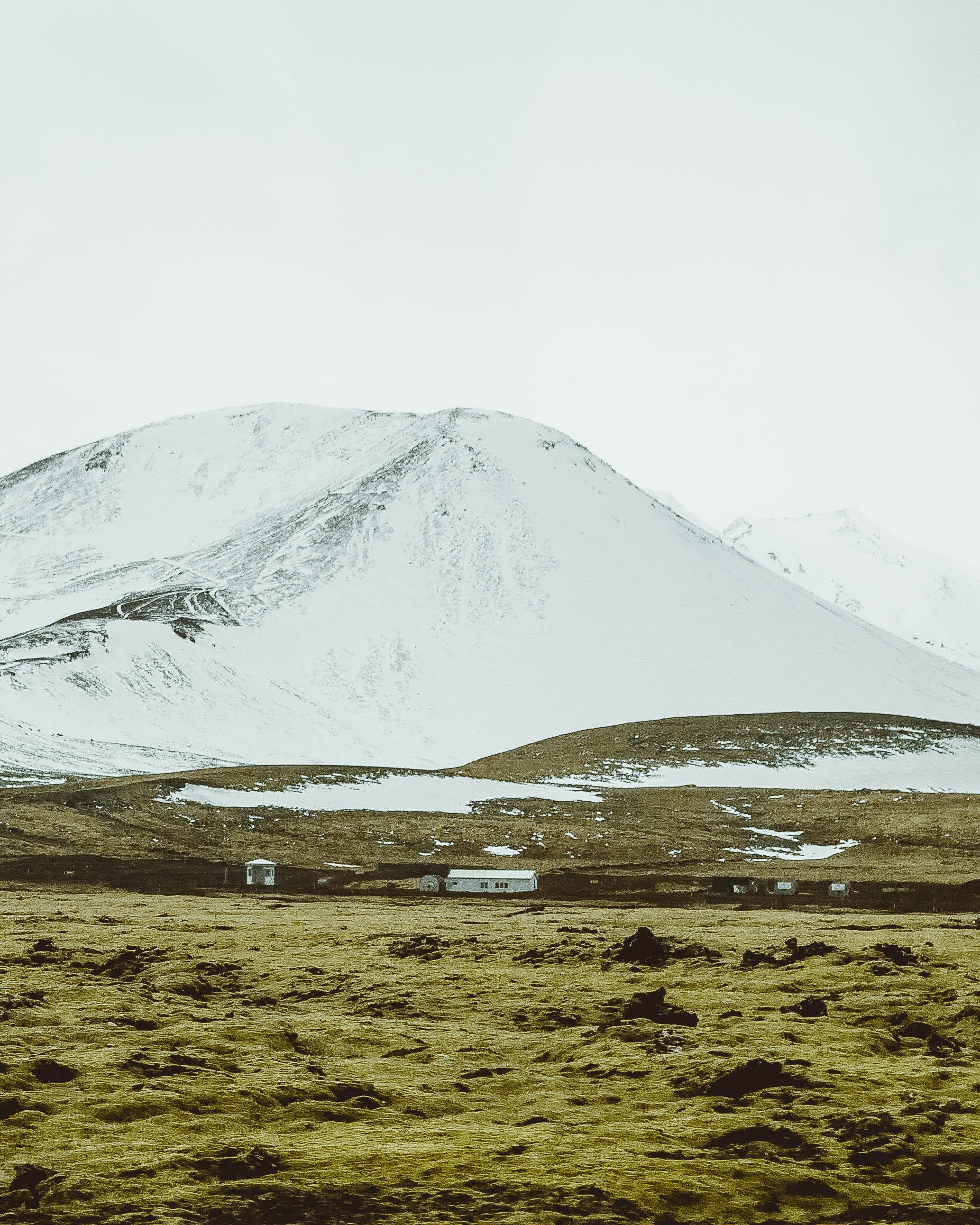 Landscape Photography of Grassland Across Snow Capped Mountain · Free ...