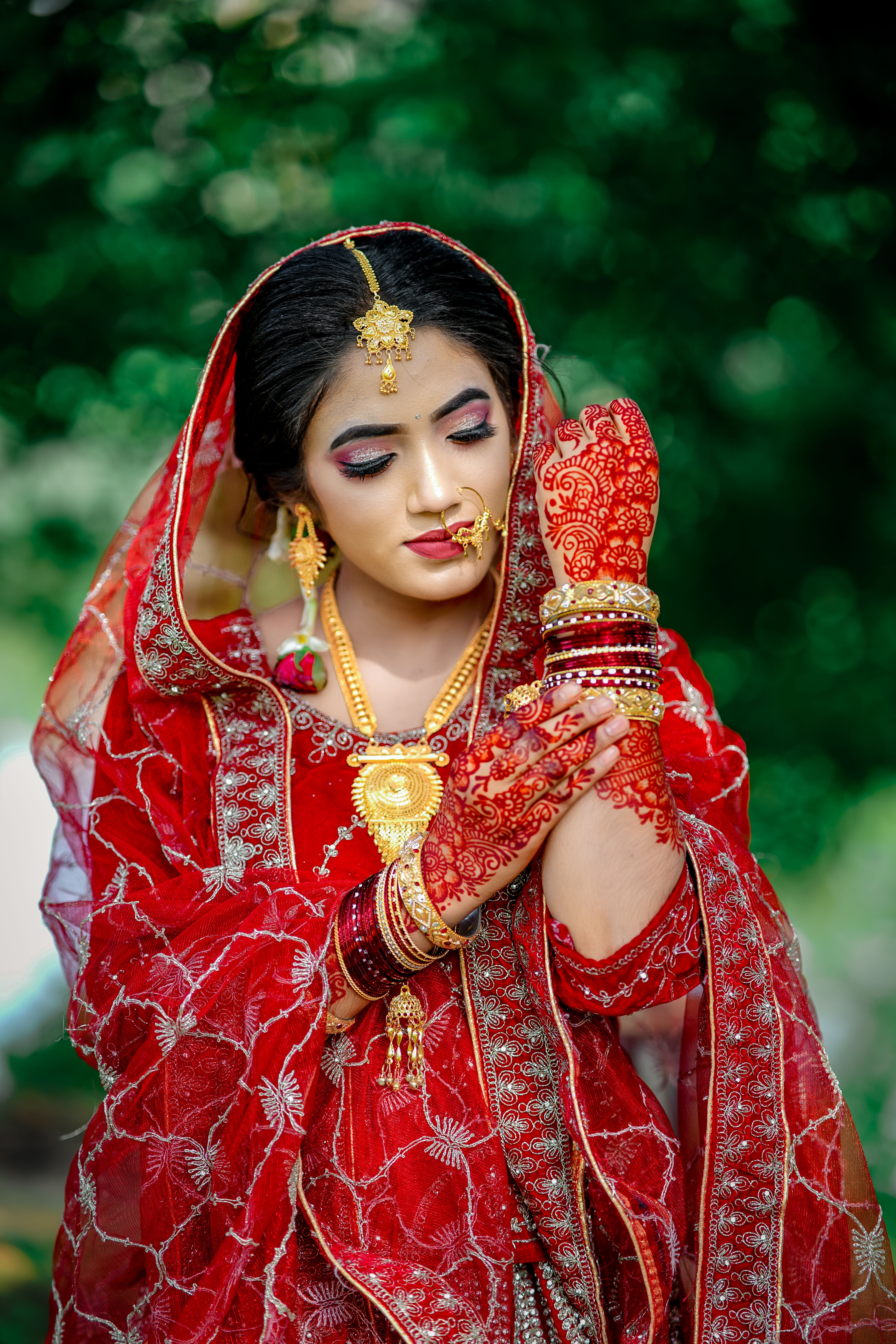 Stunning Traditional Indian Bridal Portrait · Free Stock Photo