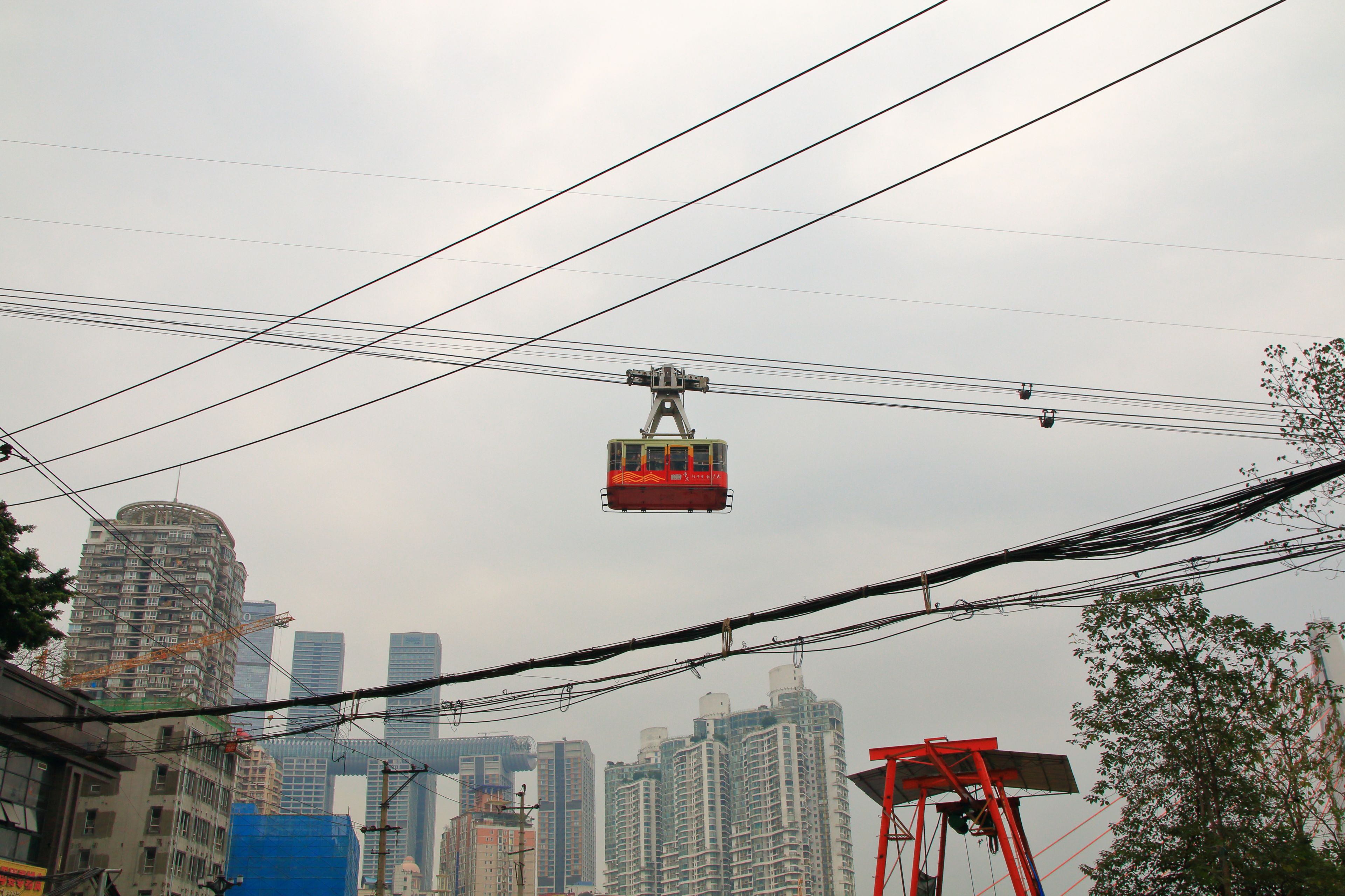 Chongqing Cable Car and City Skyline · Free Stock Photo