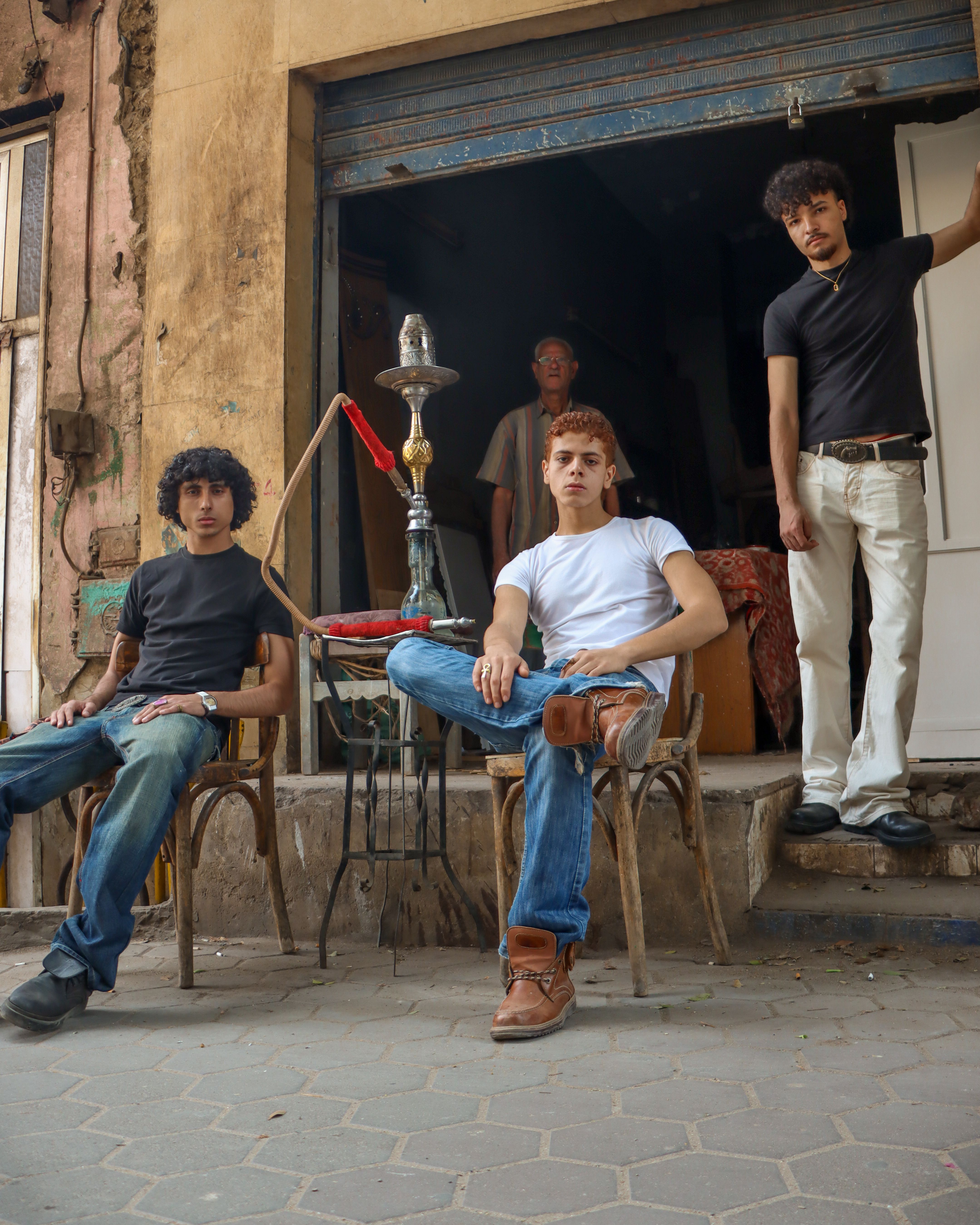 Group of Young Men Relaxing with Hookah in Cairo · Free Stock Photo
