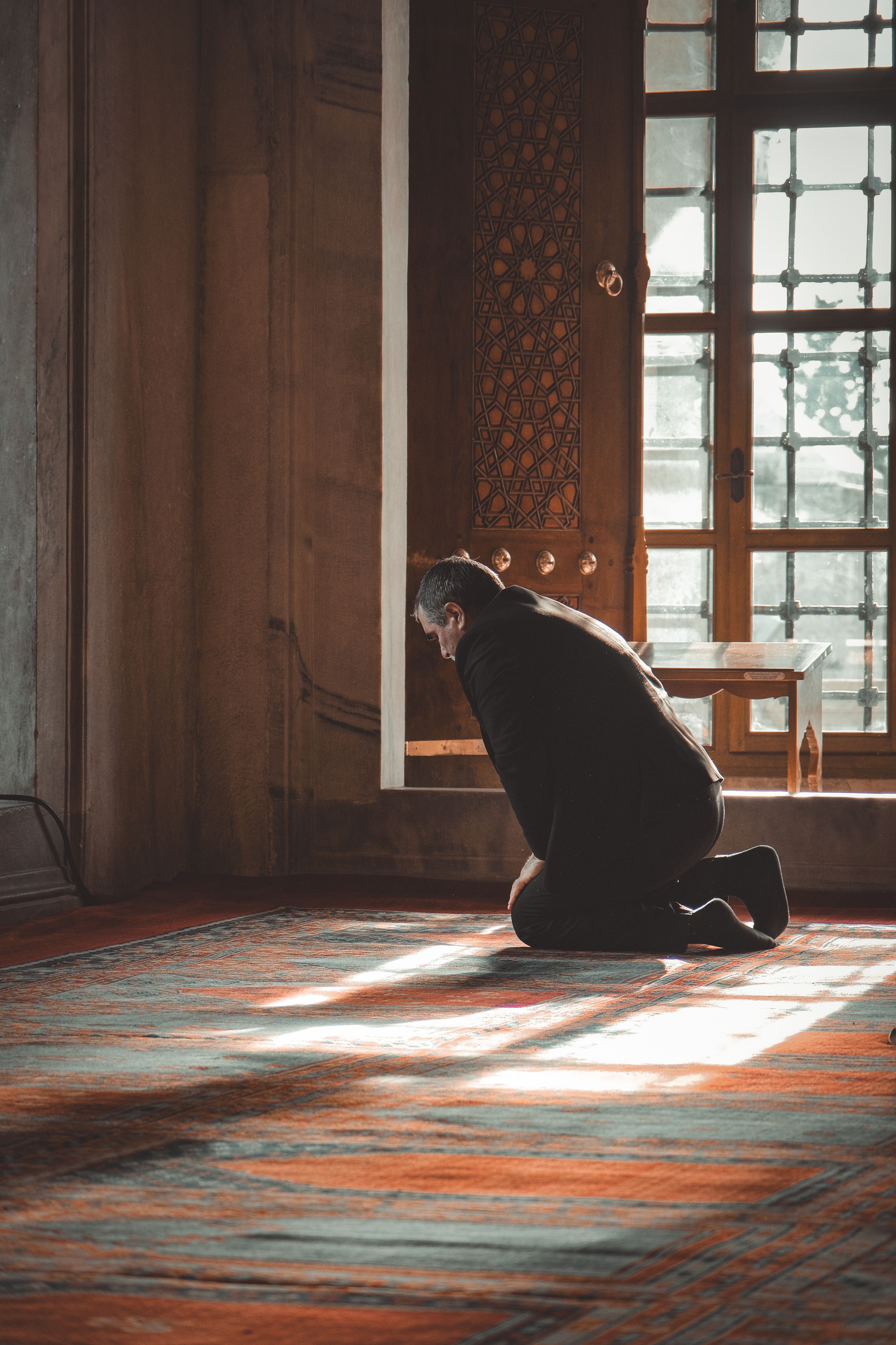Muslim Praying in Mosque · Free Stock Photo