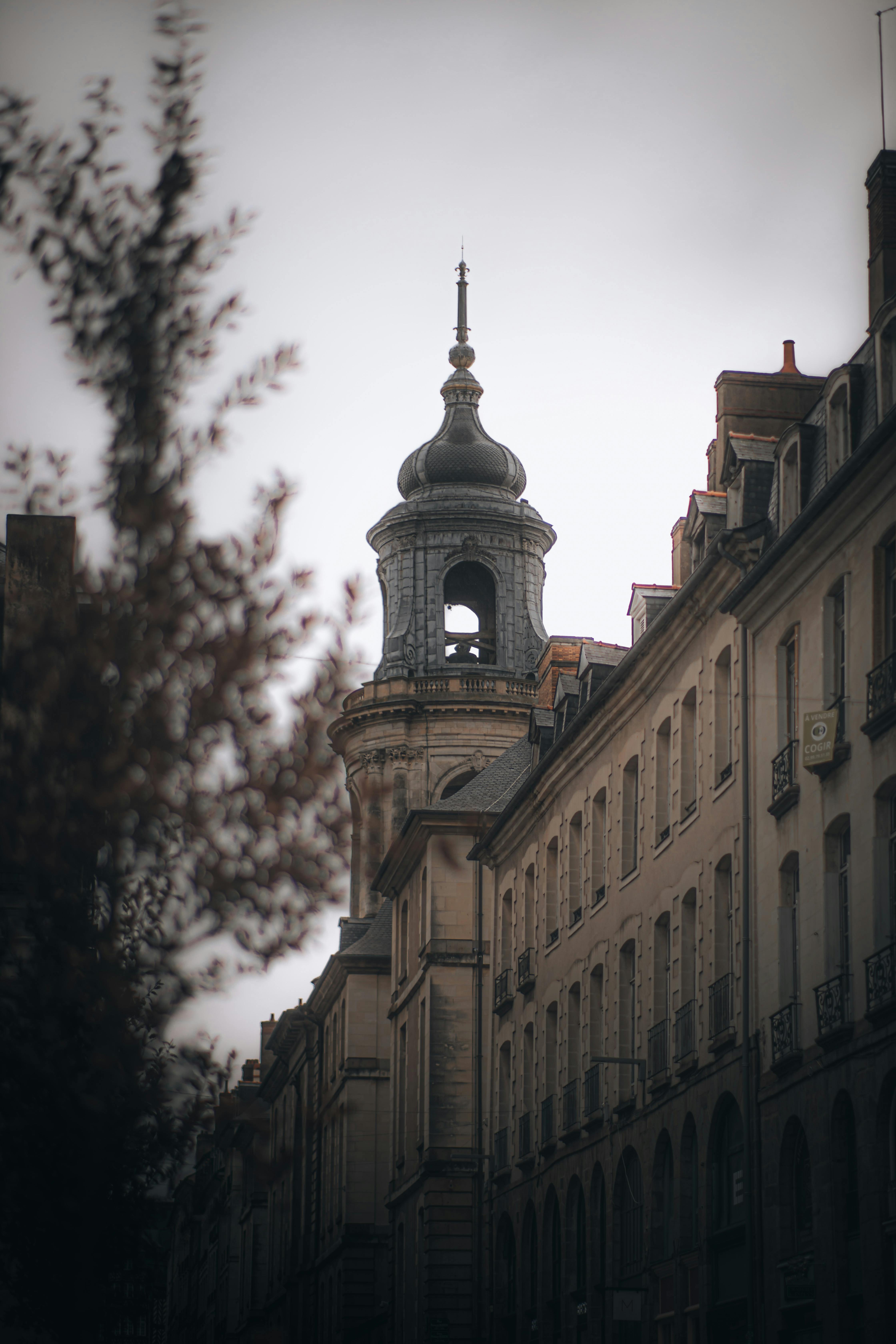 Historic European Clock Tower in Urban Setting · Free Stock Photo