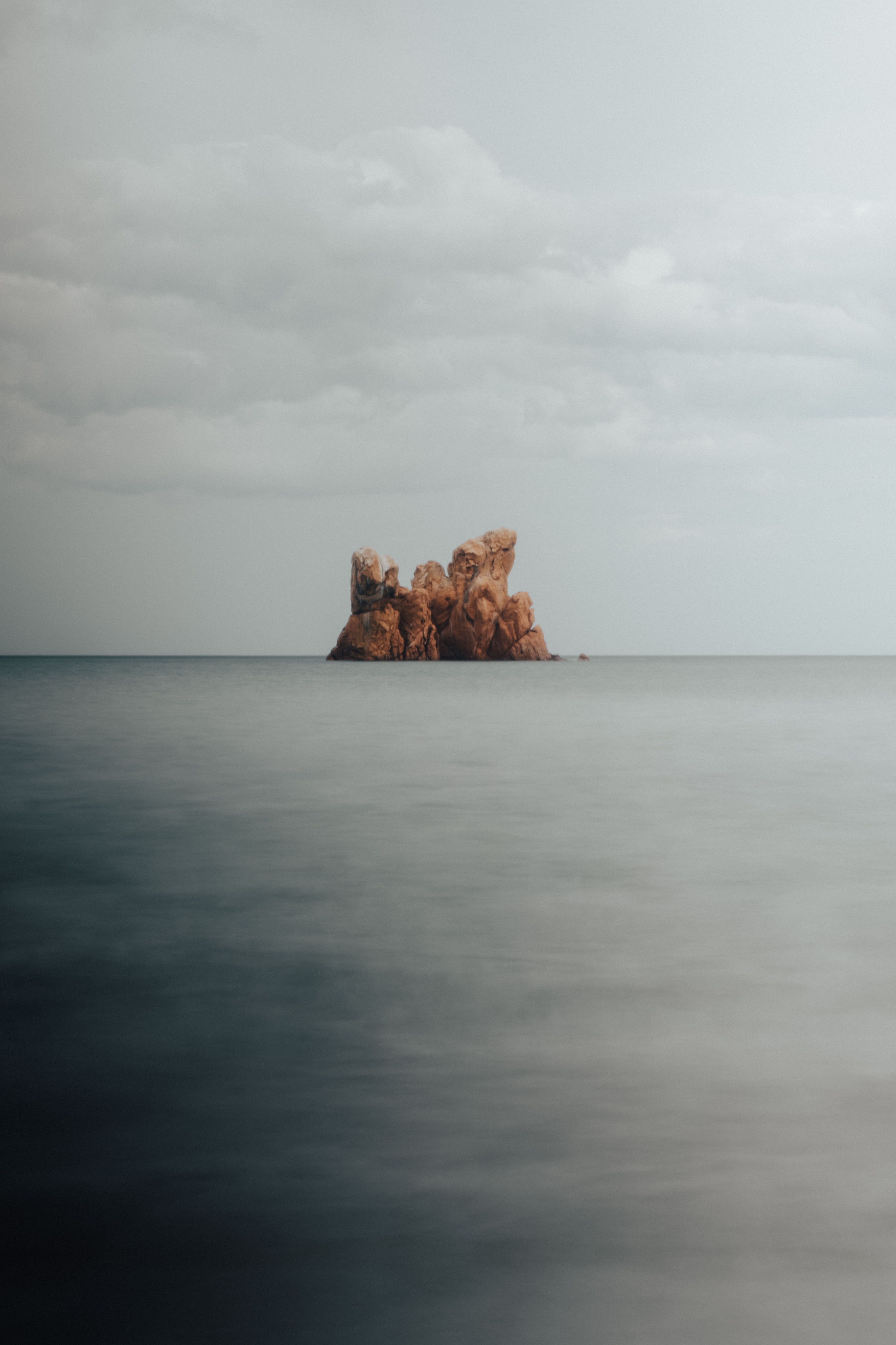 Isolated Rock Formation in Calm Mediterranean Sea · Free Stock Photo