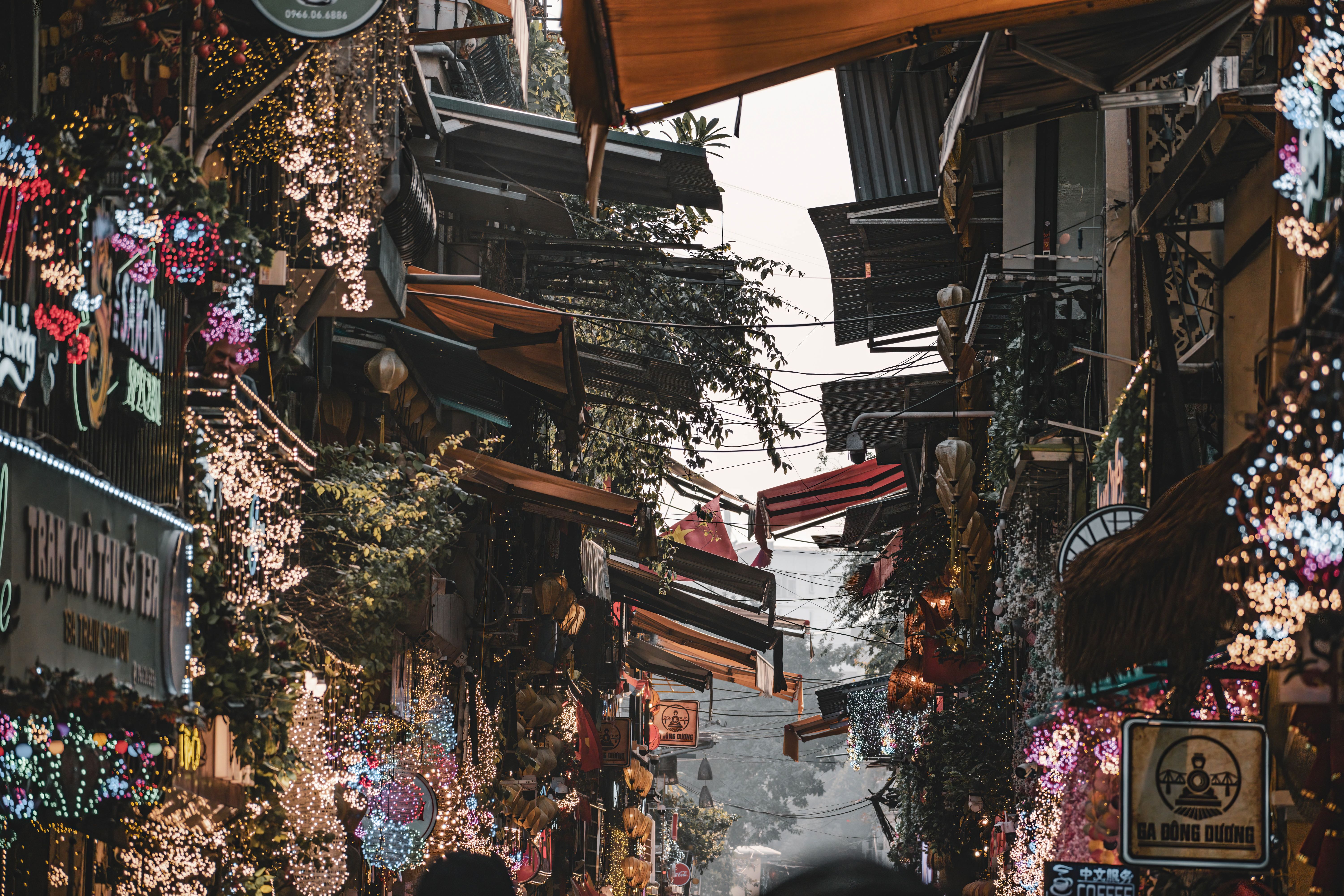Vibrant Street Scene in Hanoi, Vietnam · Free Stock Photo