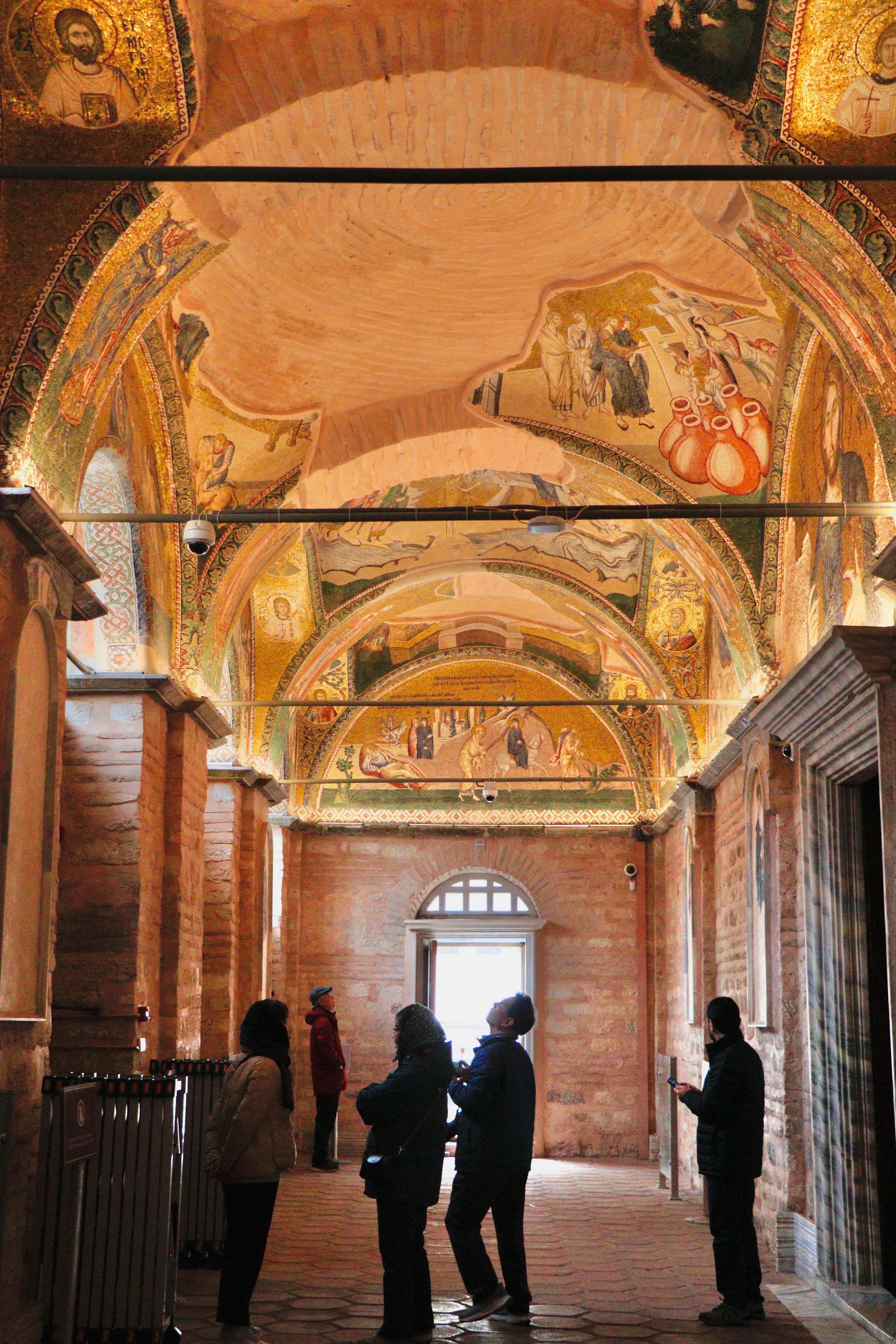 Tourists Admiring Byzantine Ceiling Frescoes · Free Stock Photo