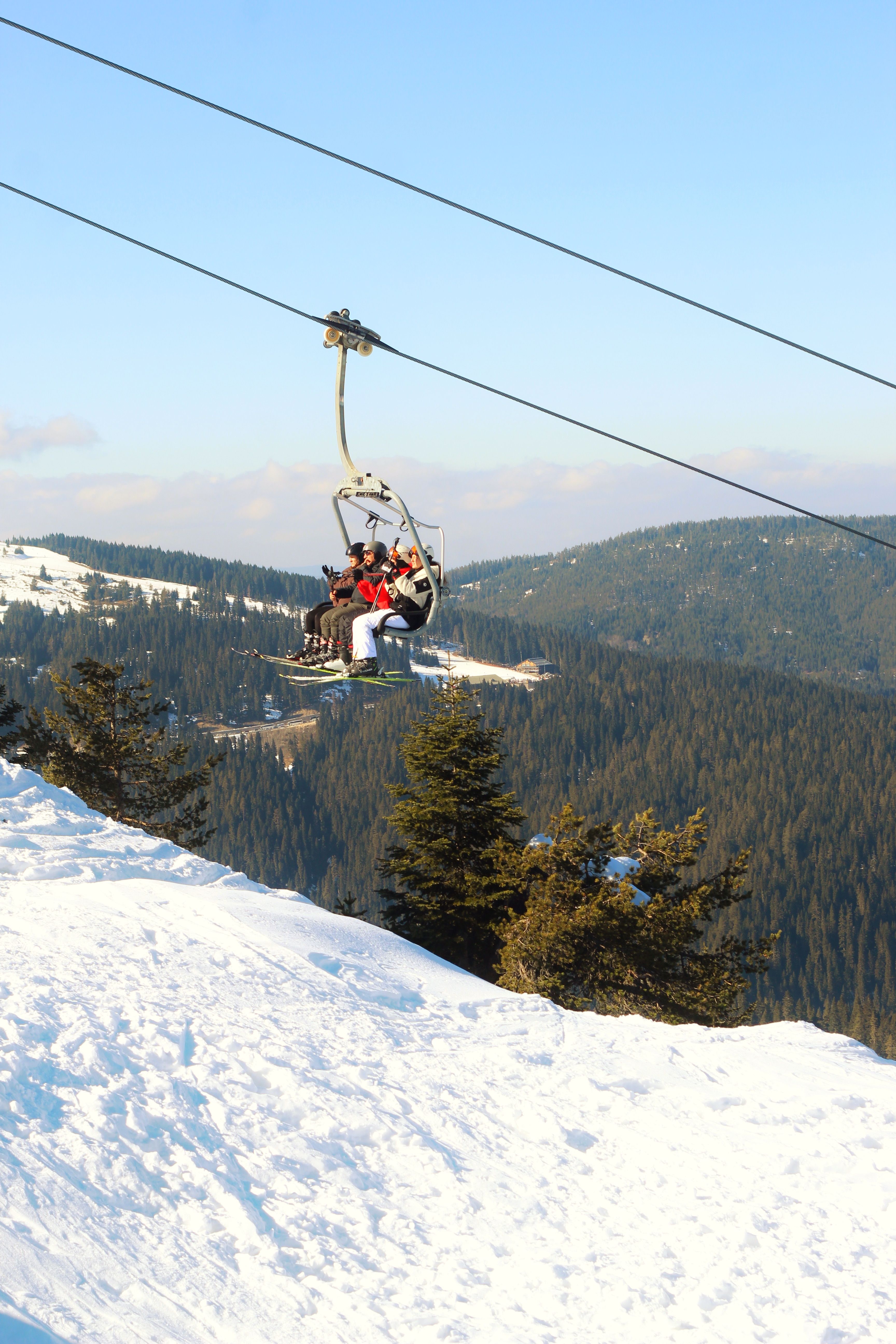 Ski Lift in Snowy Mountain Landscape · Free Stock Photo