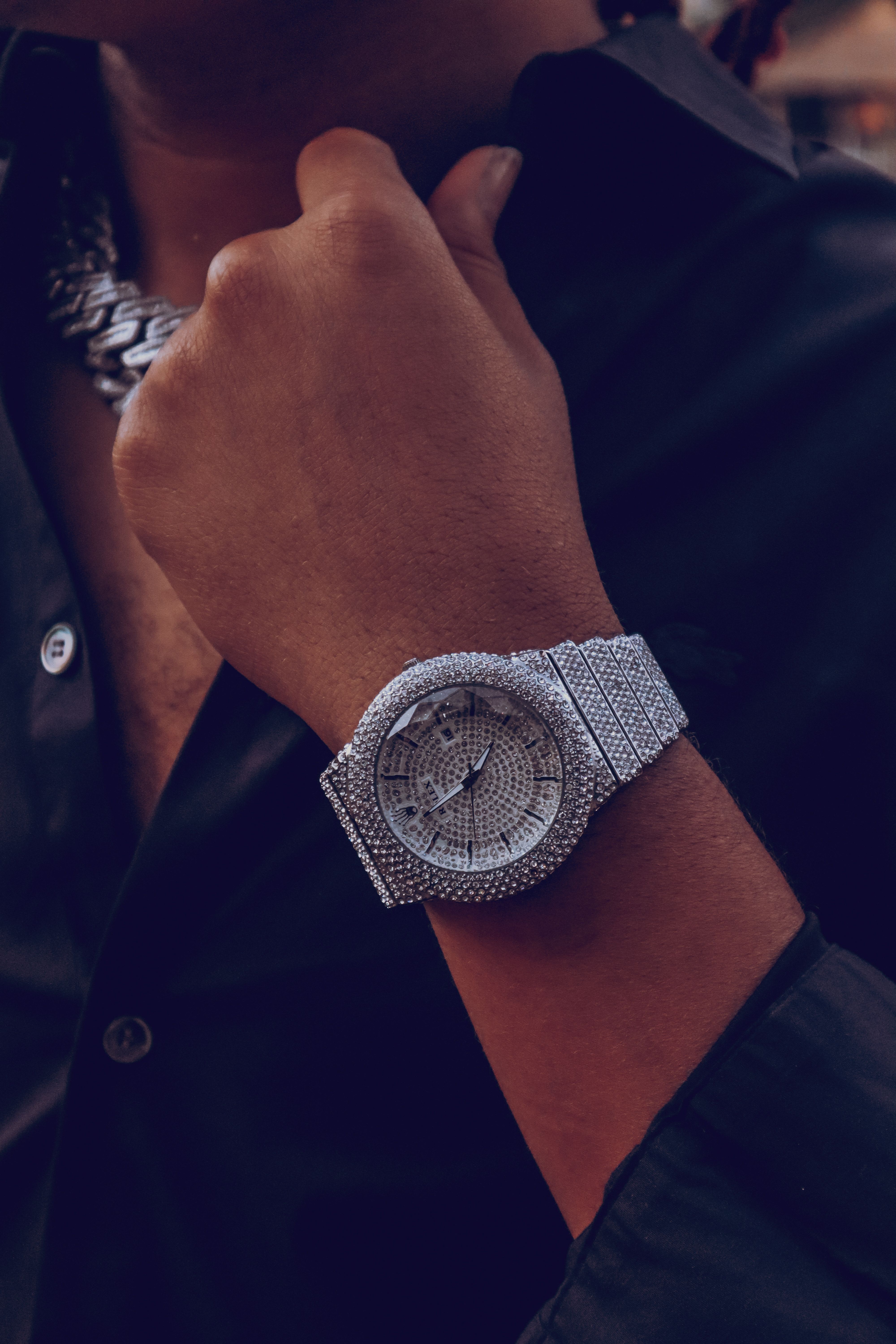 Luxury Diamond-Encrusted Wristwatch Wear · Free Stock Photo