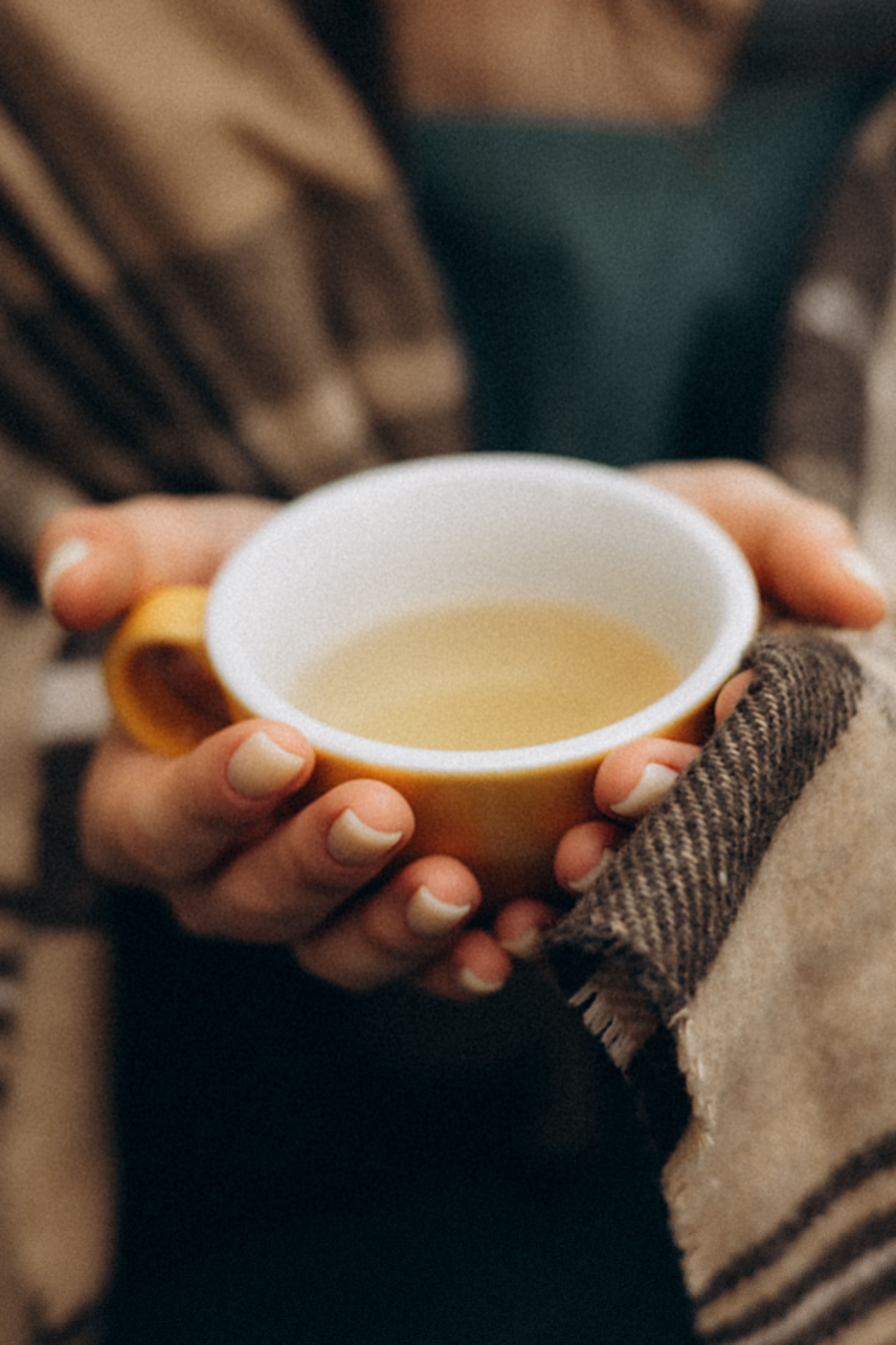 Cozy Hands Holding a Warm Cup of Tea · Free Stock Photo