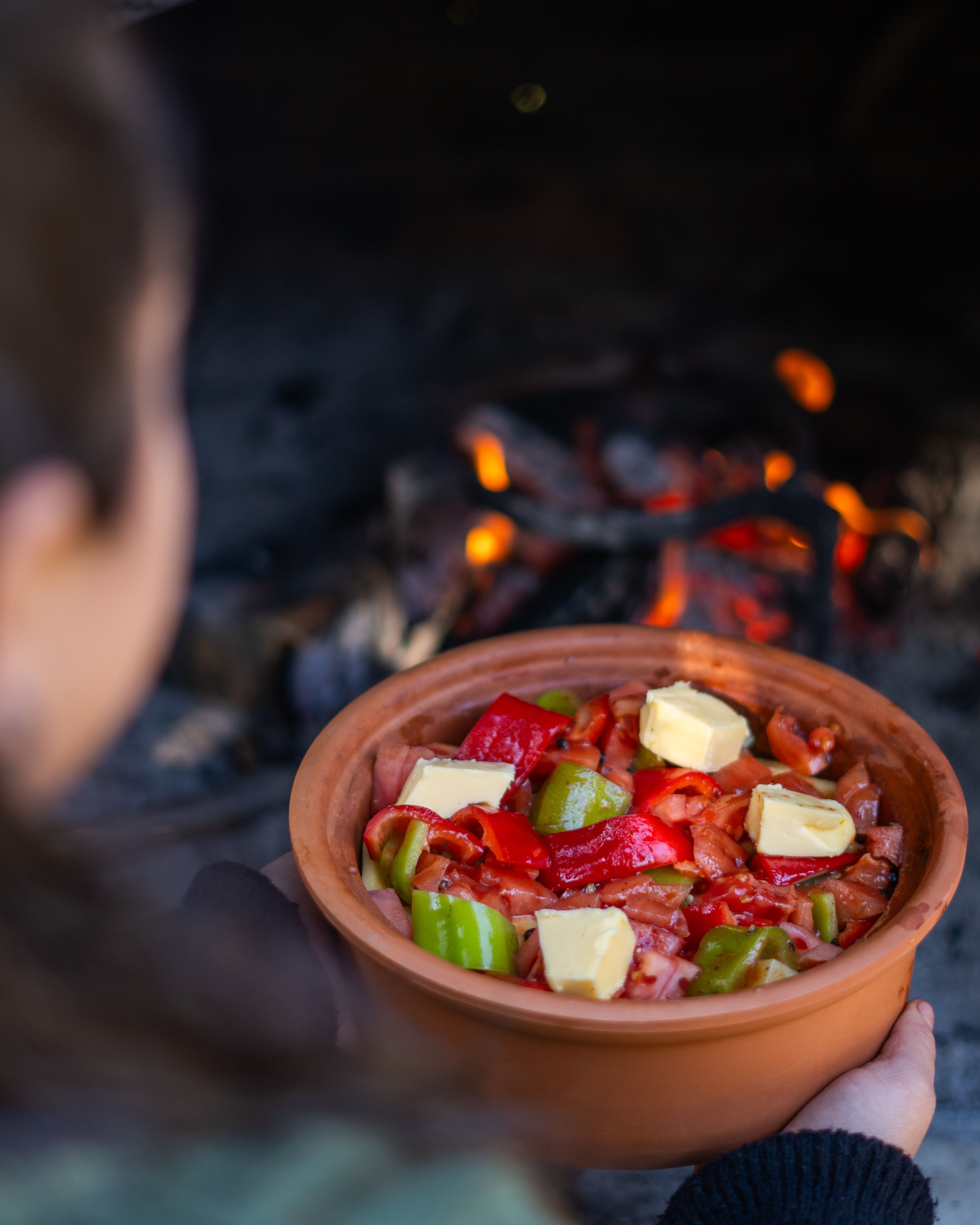 Clay Pot Cooking Outdoors with Fresh Vegetables · Free Stock Photo