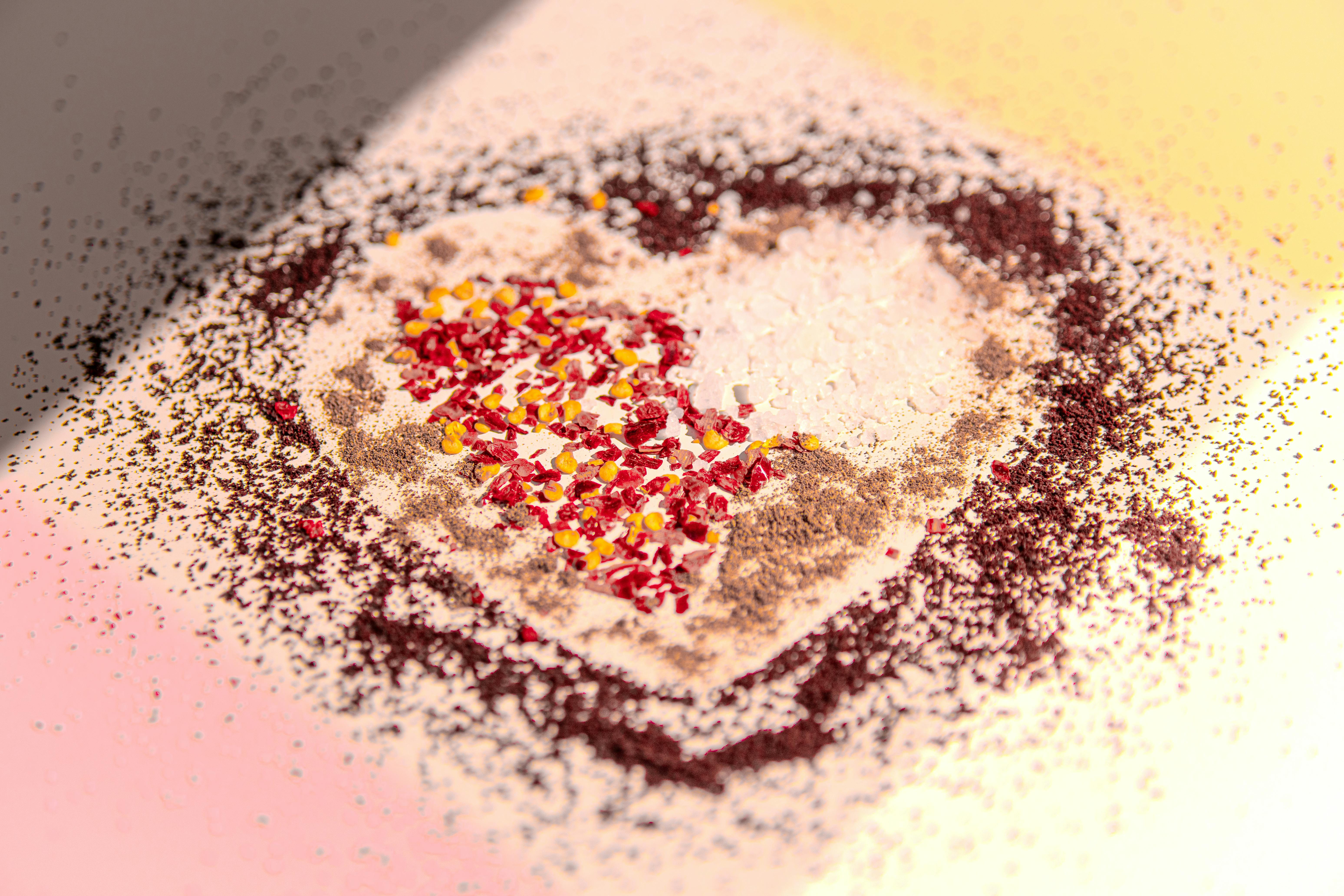Heart-shaped Pepper and Spice Composition · Free Stock Photo