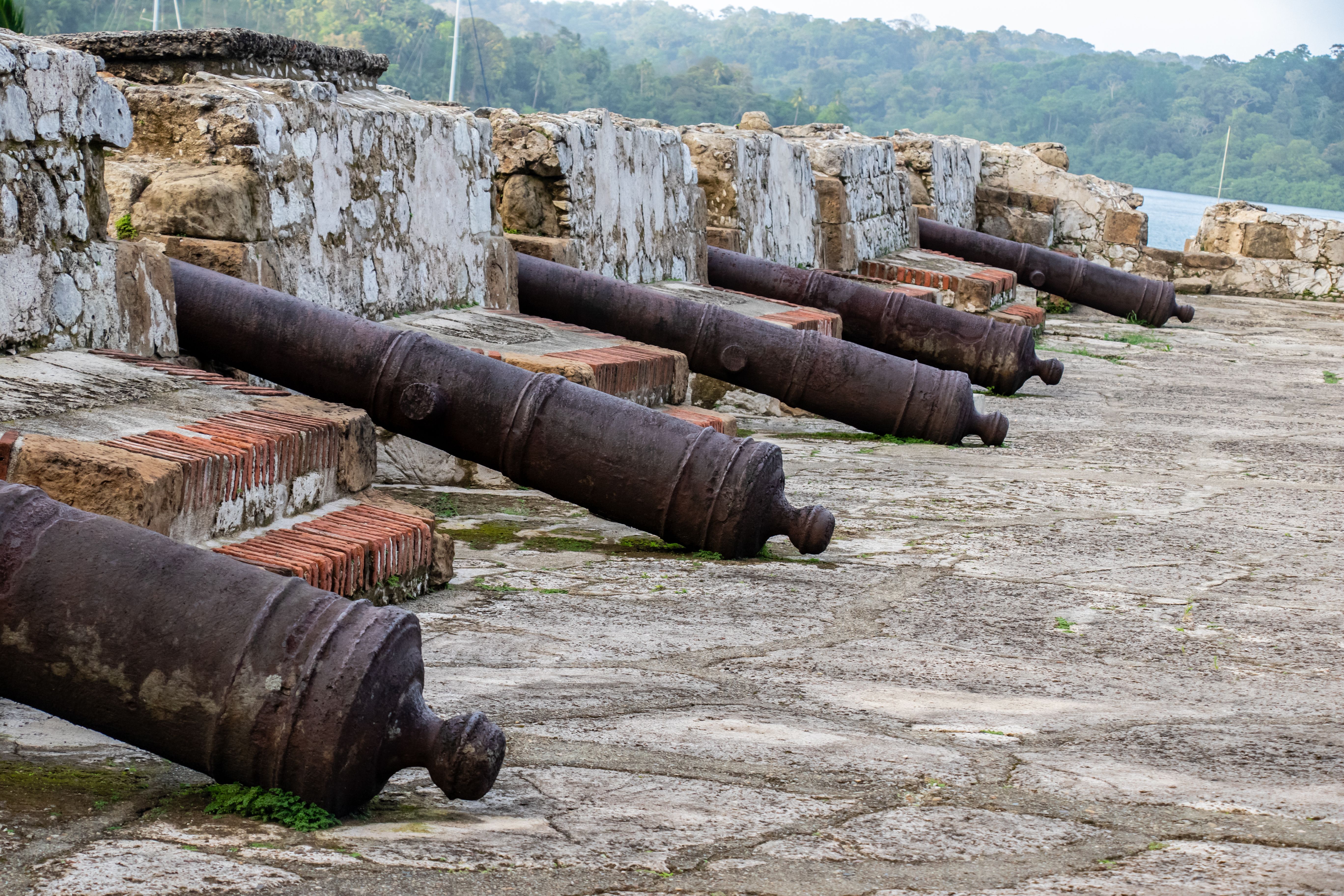 Historic Cannons at Scenic Coastal Fort · Free Stock Photo