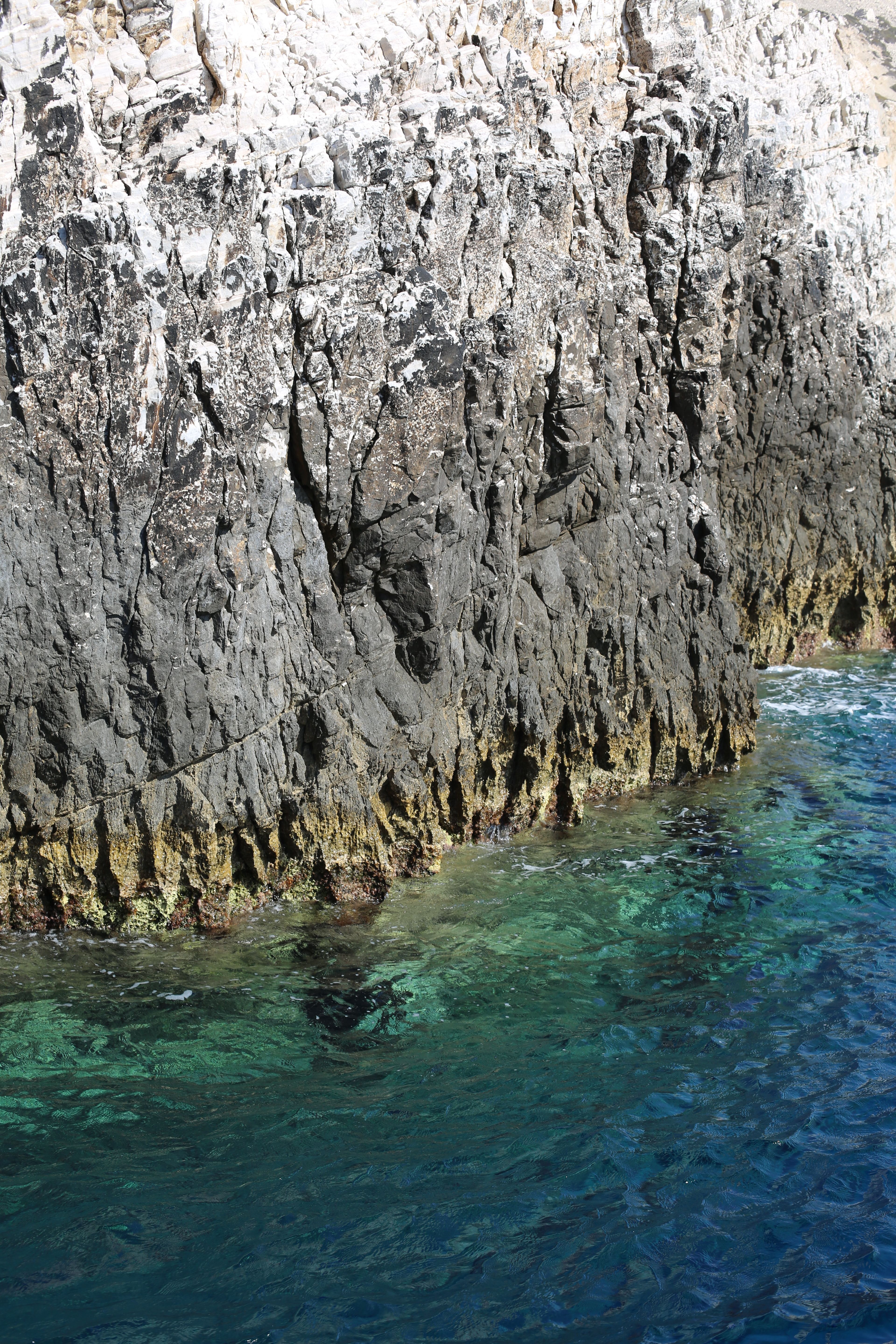 Rocky Cliff Overlooking Clear Blue Ocean Water · Free Stock Photo