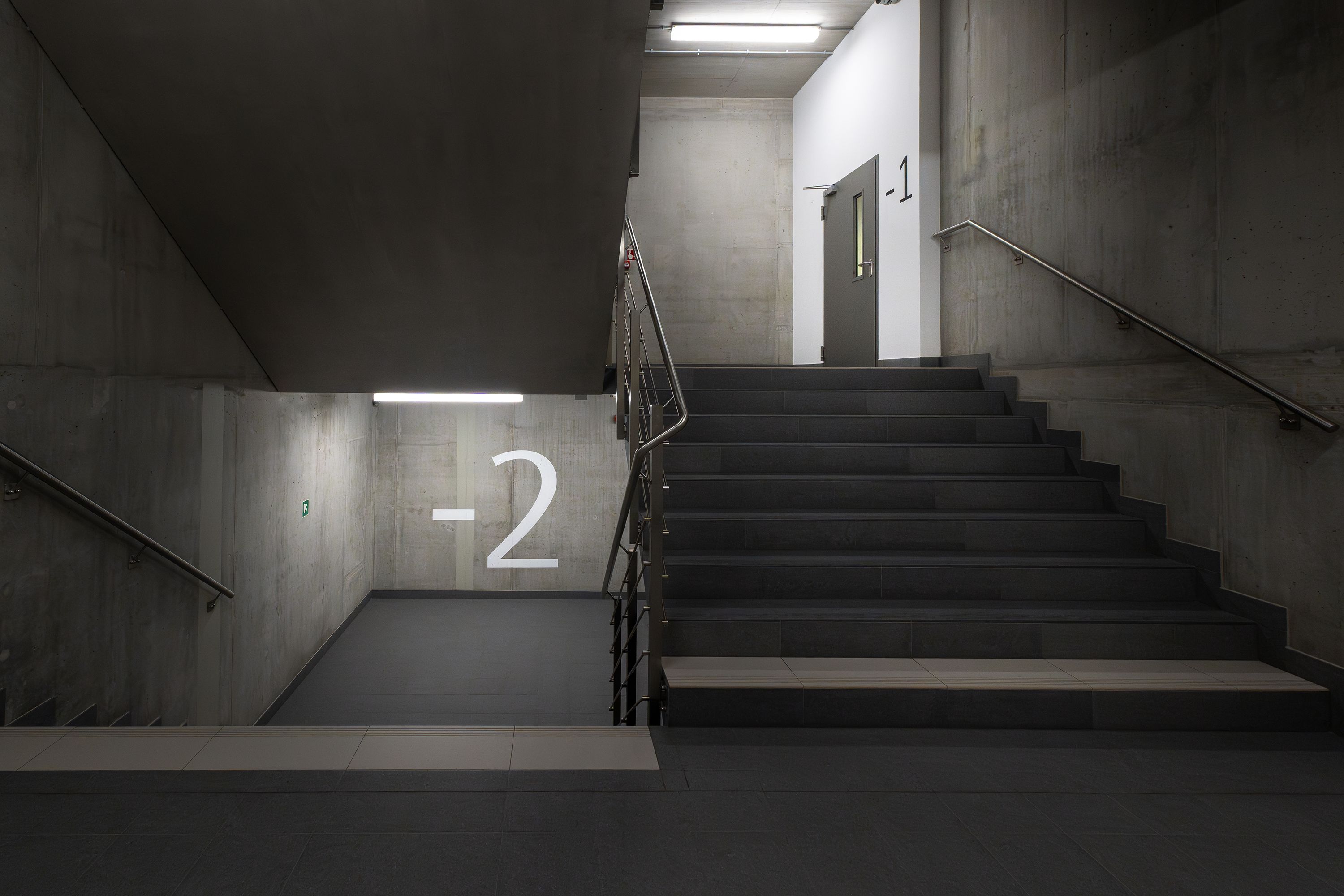 Modern Underground Stairwell with Concrete Design · Free Stock Photo