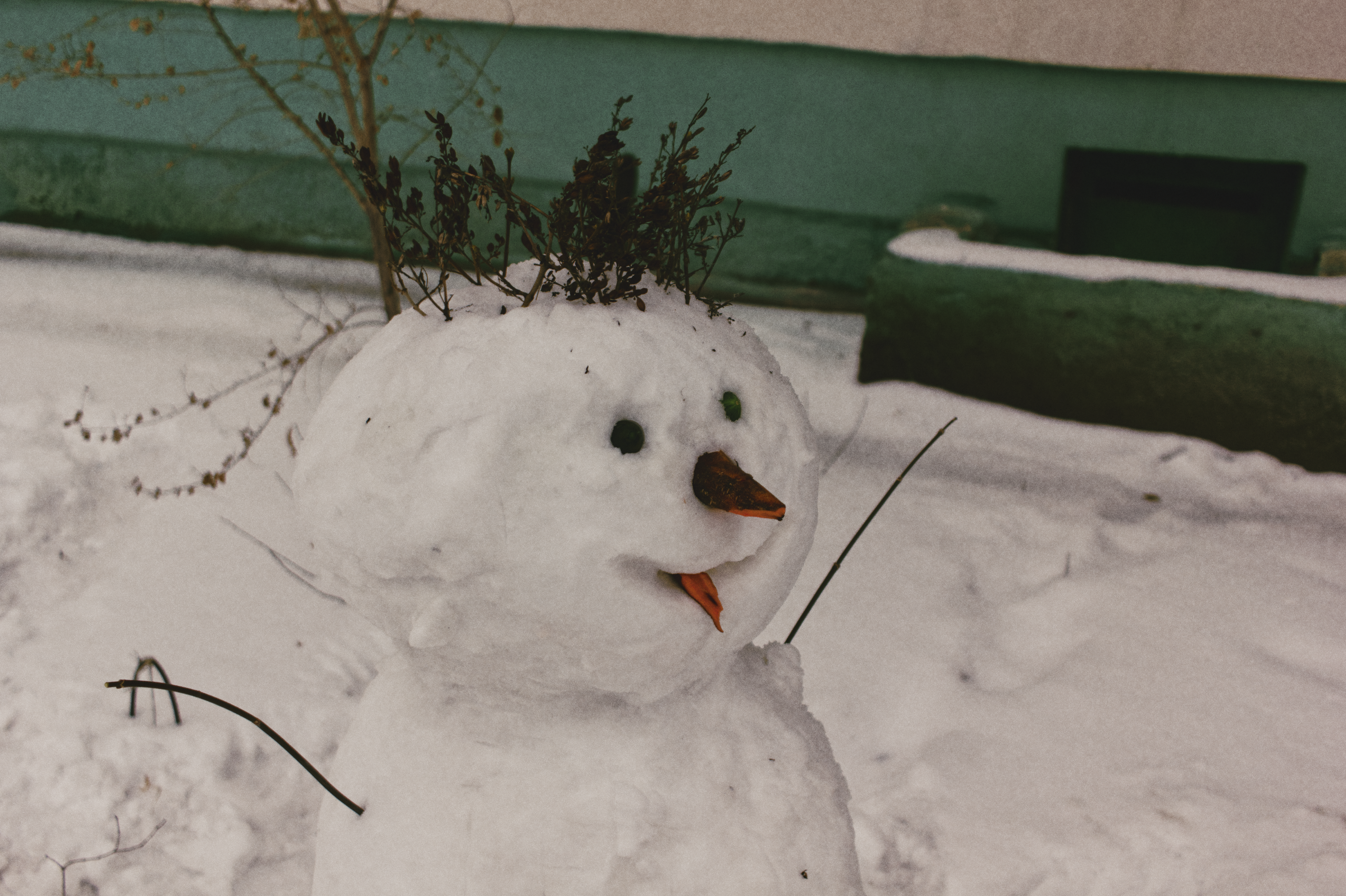 Snowman With Camera · Free Stock Photo