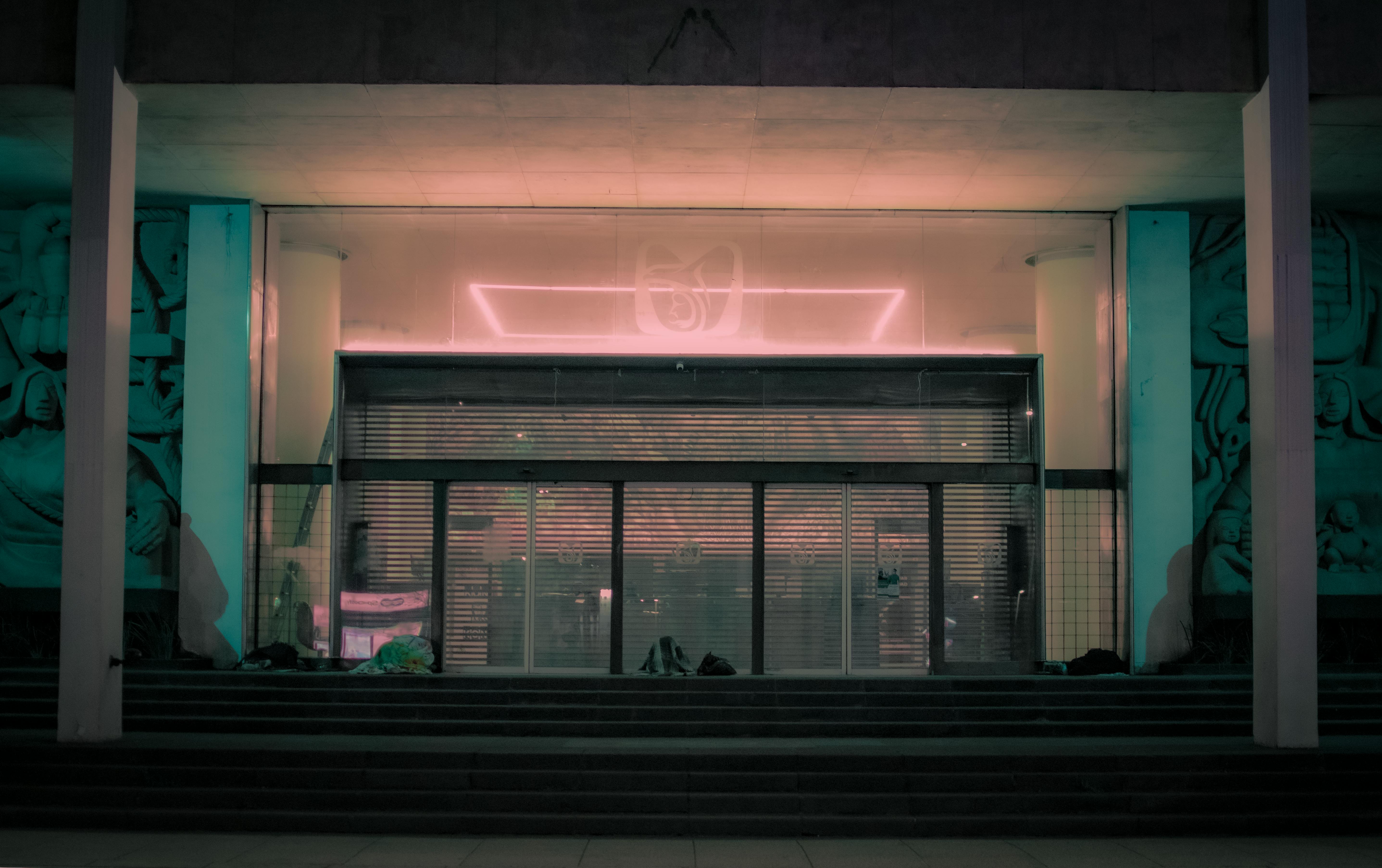 Modern Storefront Dark Grey Roller Shutter Glass Photos, Download The ...