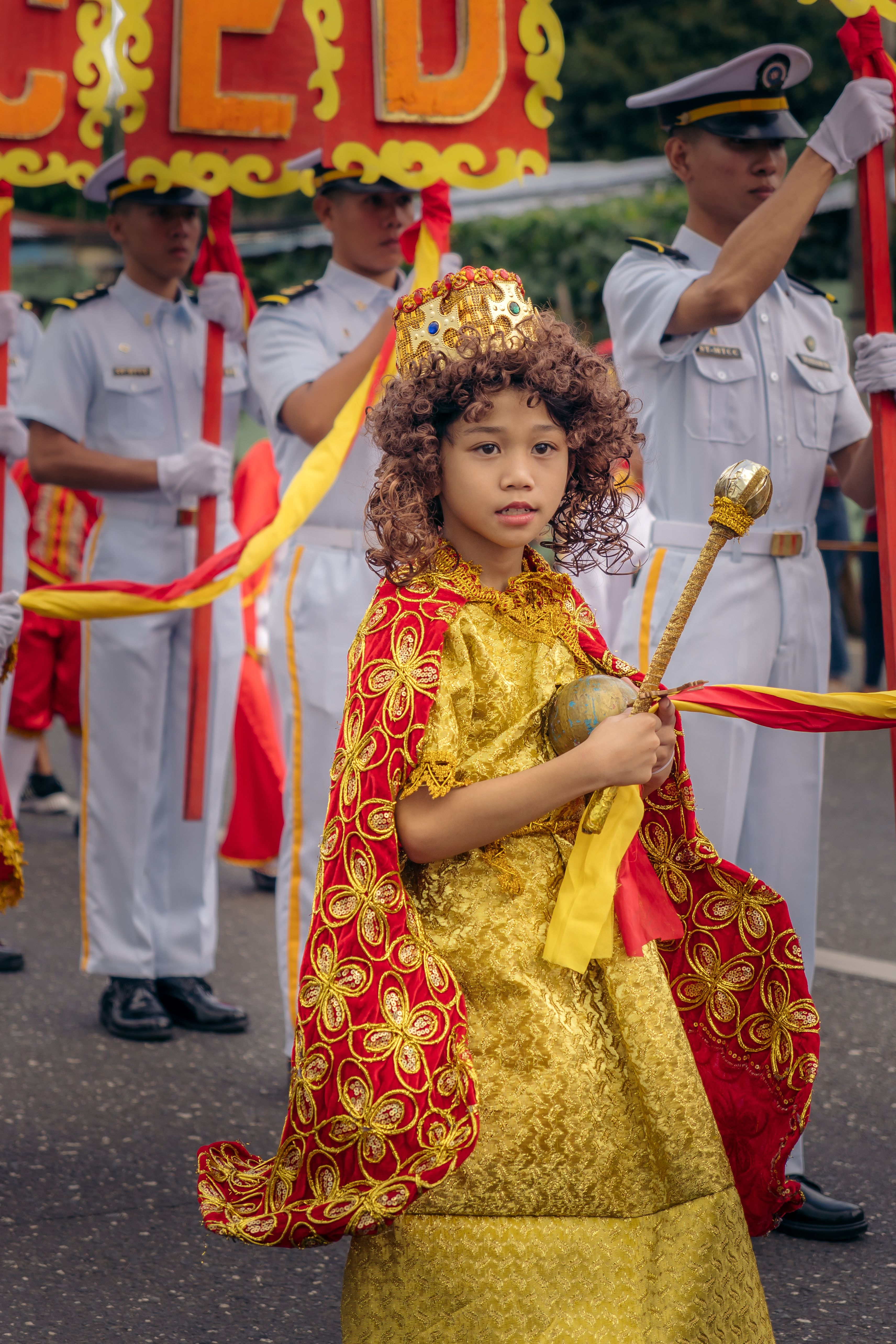Young Girl in Traditional Costume at Cultural Parade · Free Stock Photo