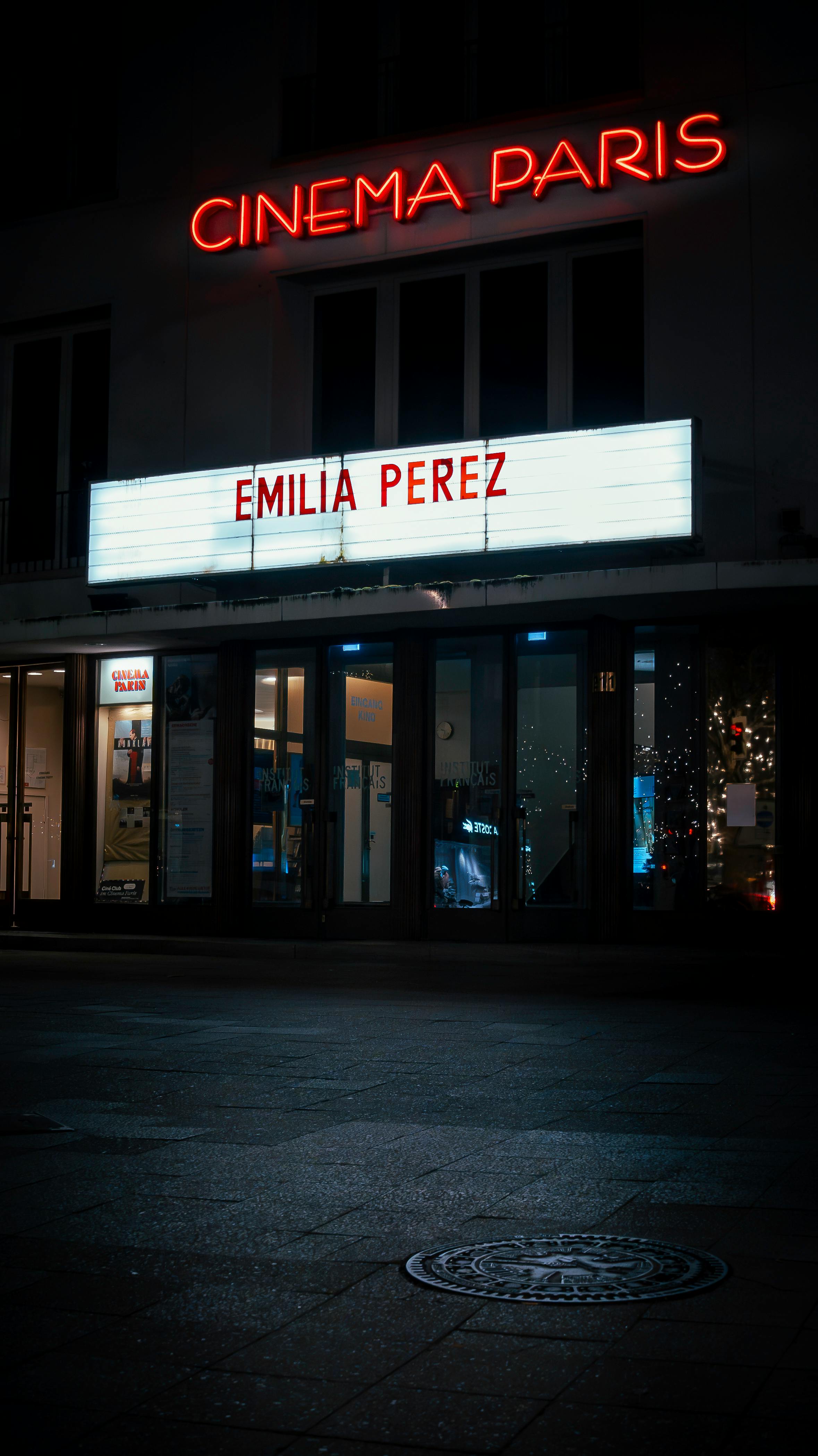 Orange Central Cinema Led Signage · Free Stock Photo