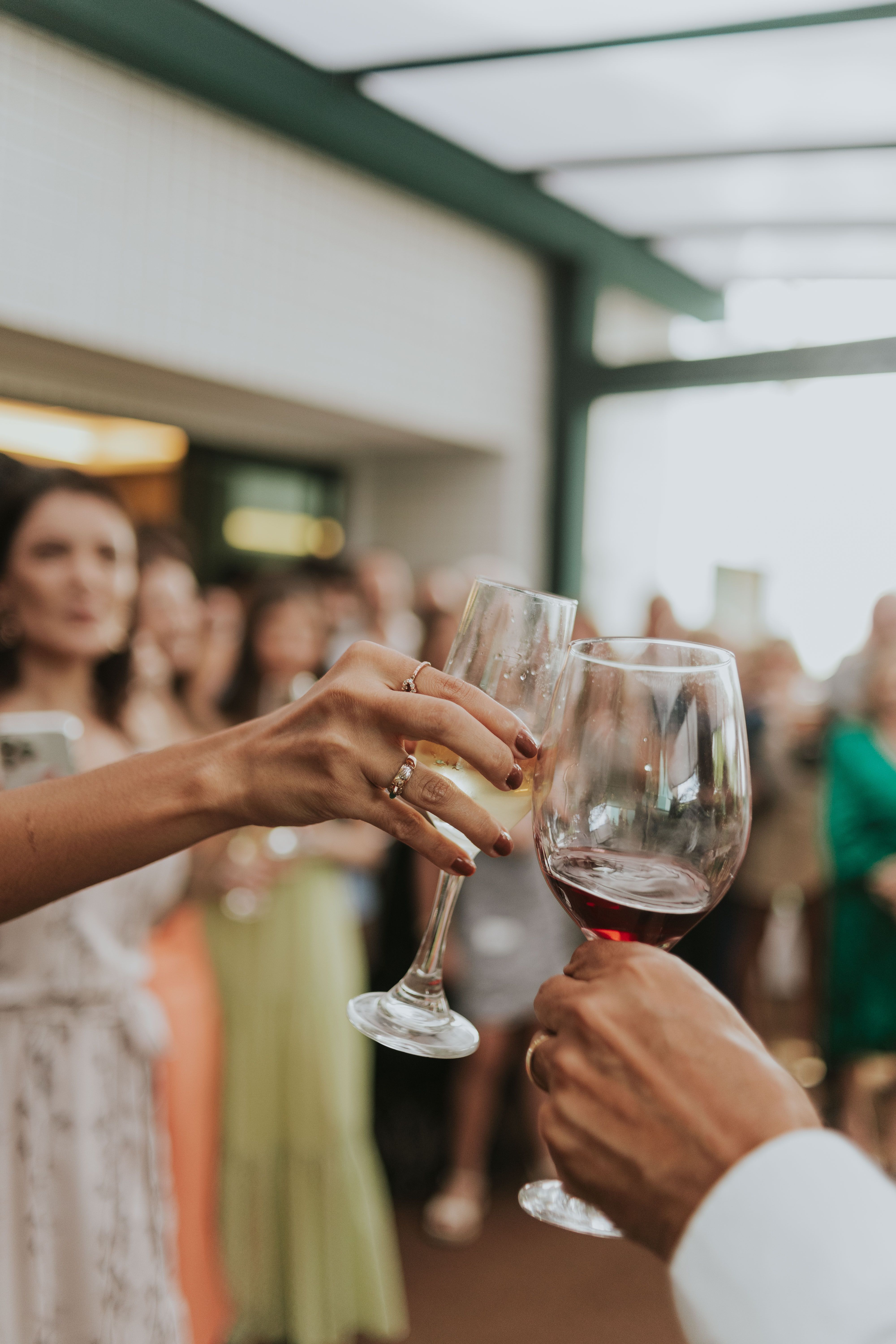 Celebratory Wine Toast at Indoor Event · Free Stock Photo