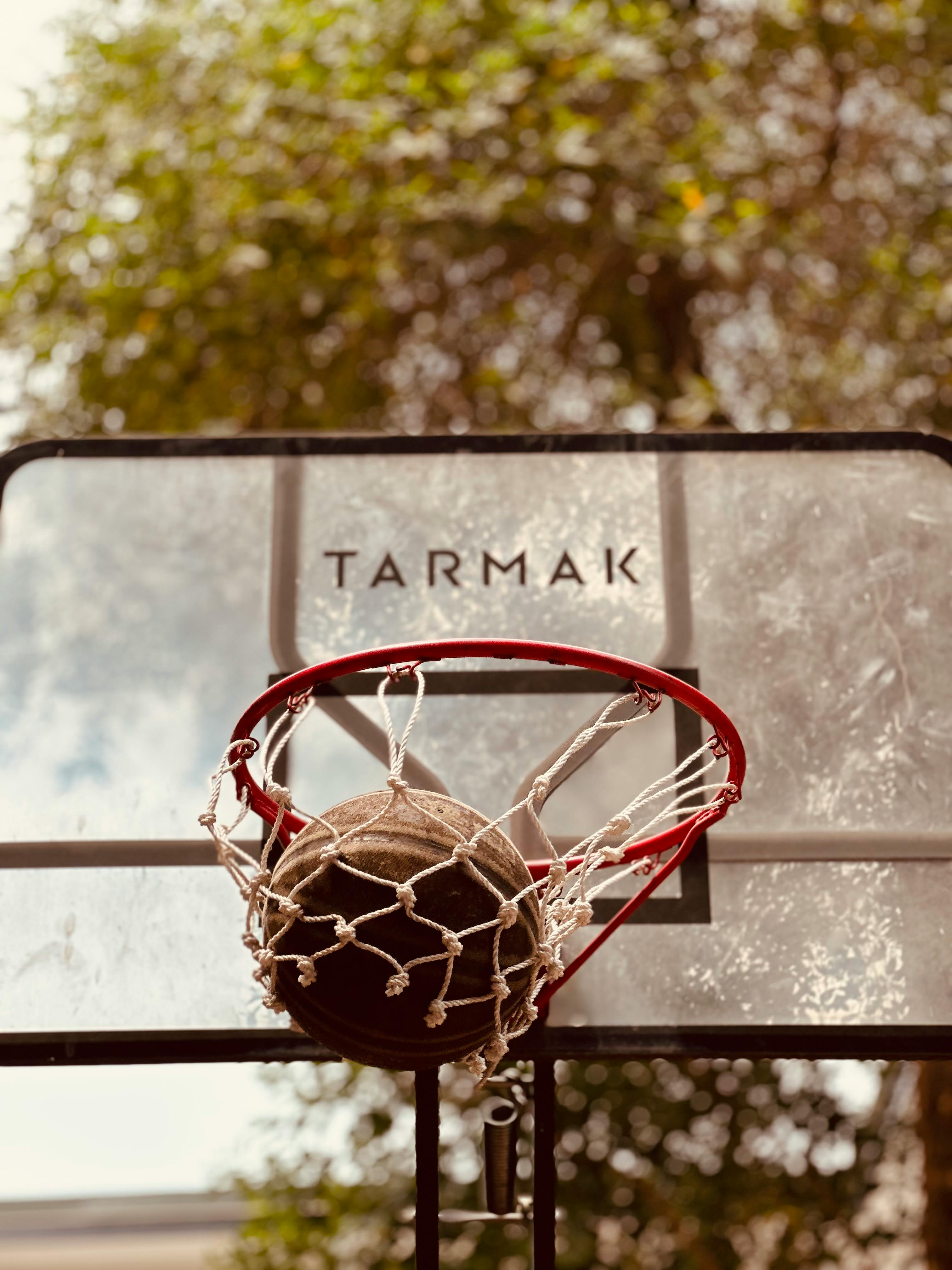 Outdoor Basketball Hoop with Netting · Free Stock Photo
